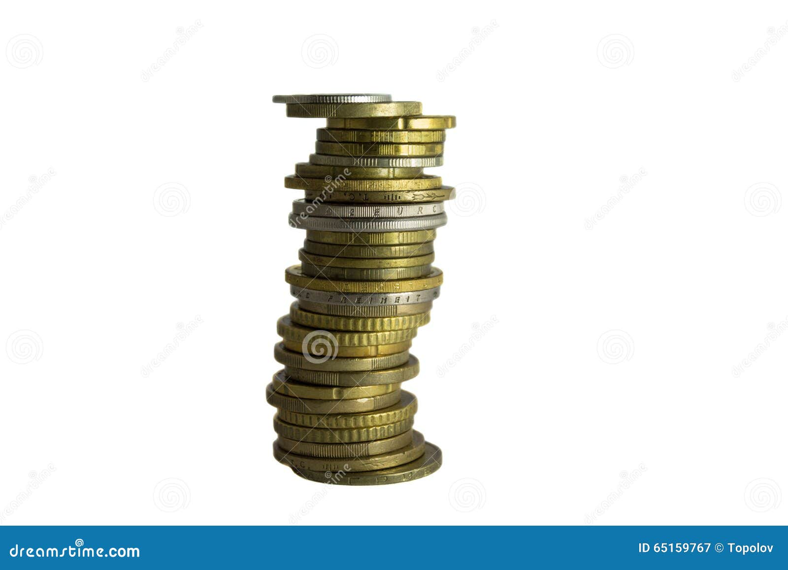 Stack of coins stock image. Image of jumble, dollar, heap - 65159767