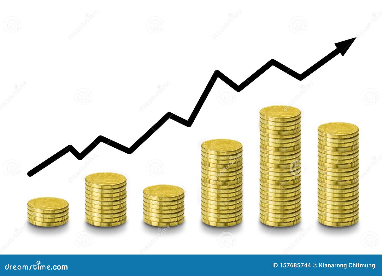 "Stack of Coins, Financial, Business Saving and Interest Increasing ...