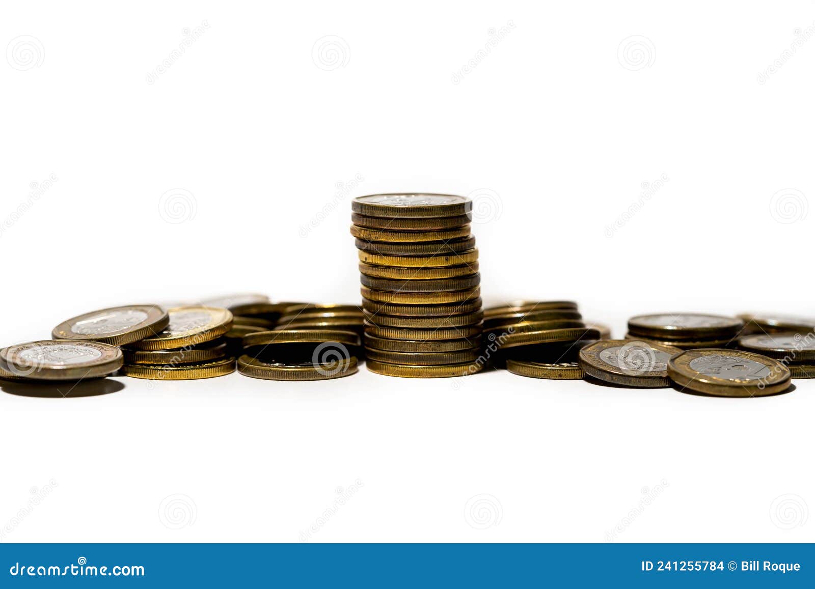 Stack of Coins Going Up. Savings and Investment Concept Stock Photo ...