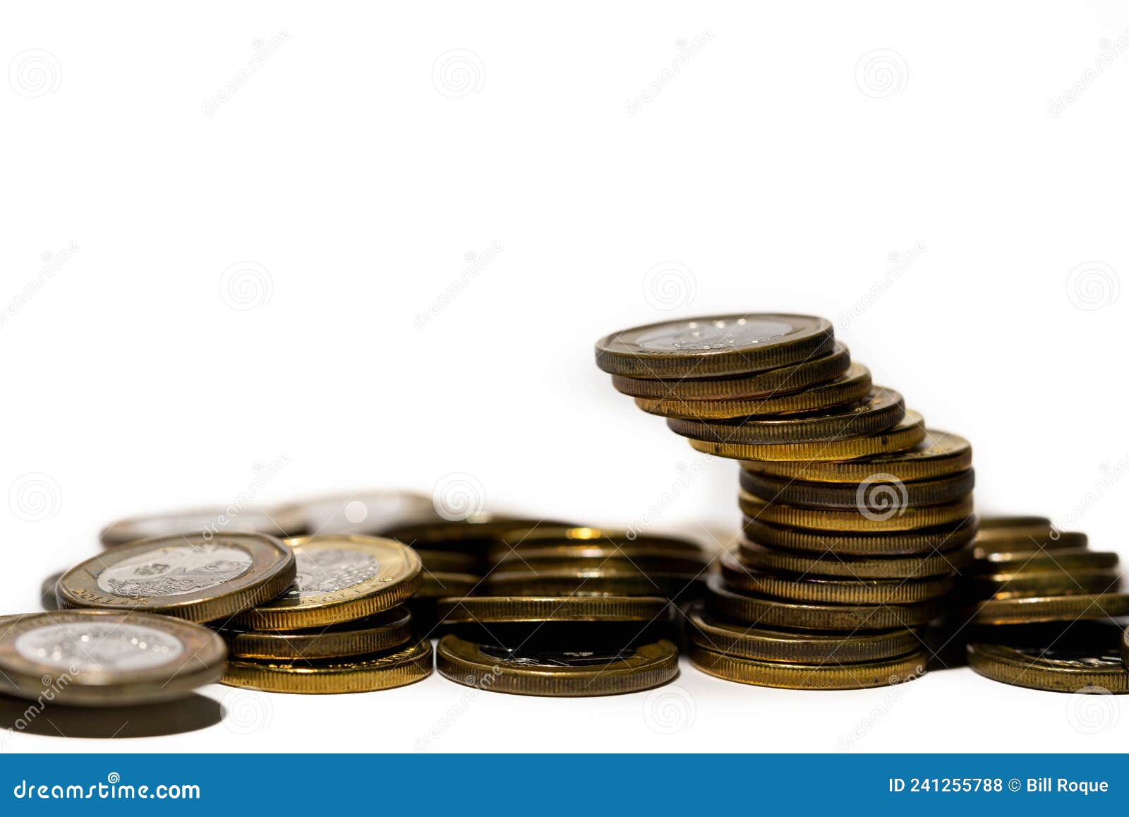Stack of Coins Going Up. Savings and Investment Concept Stock Photo ...