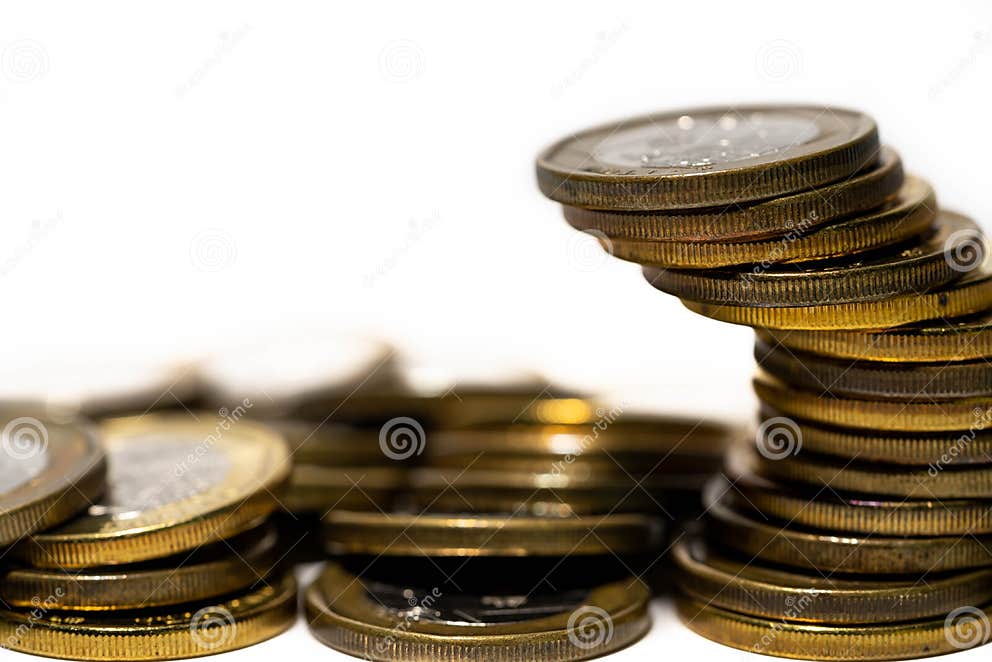 Stack of Coins Going Up. Savings and Investment Concept Stock Photo ...