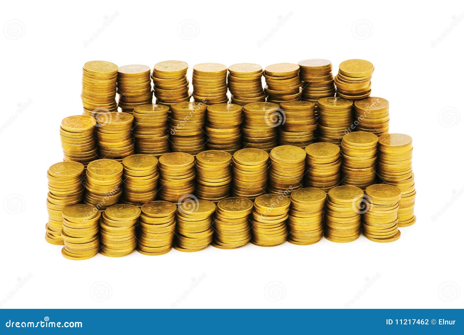 Stack of coins isolated stock photo. Image of financial - 11217462