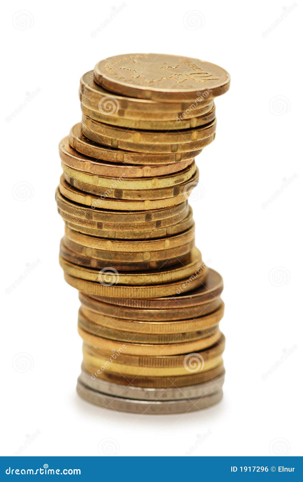 Stack of coins isolated stock photo. Image of growth, coin - 1917296