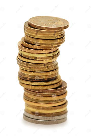 Stack of coins isolated stock photo. Image of growth, coin - 1917296