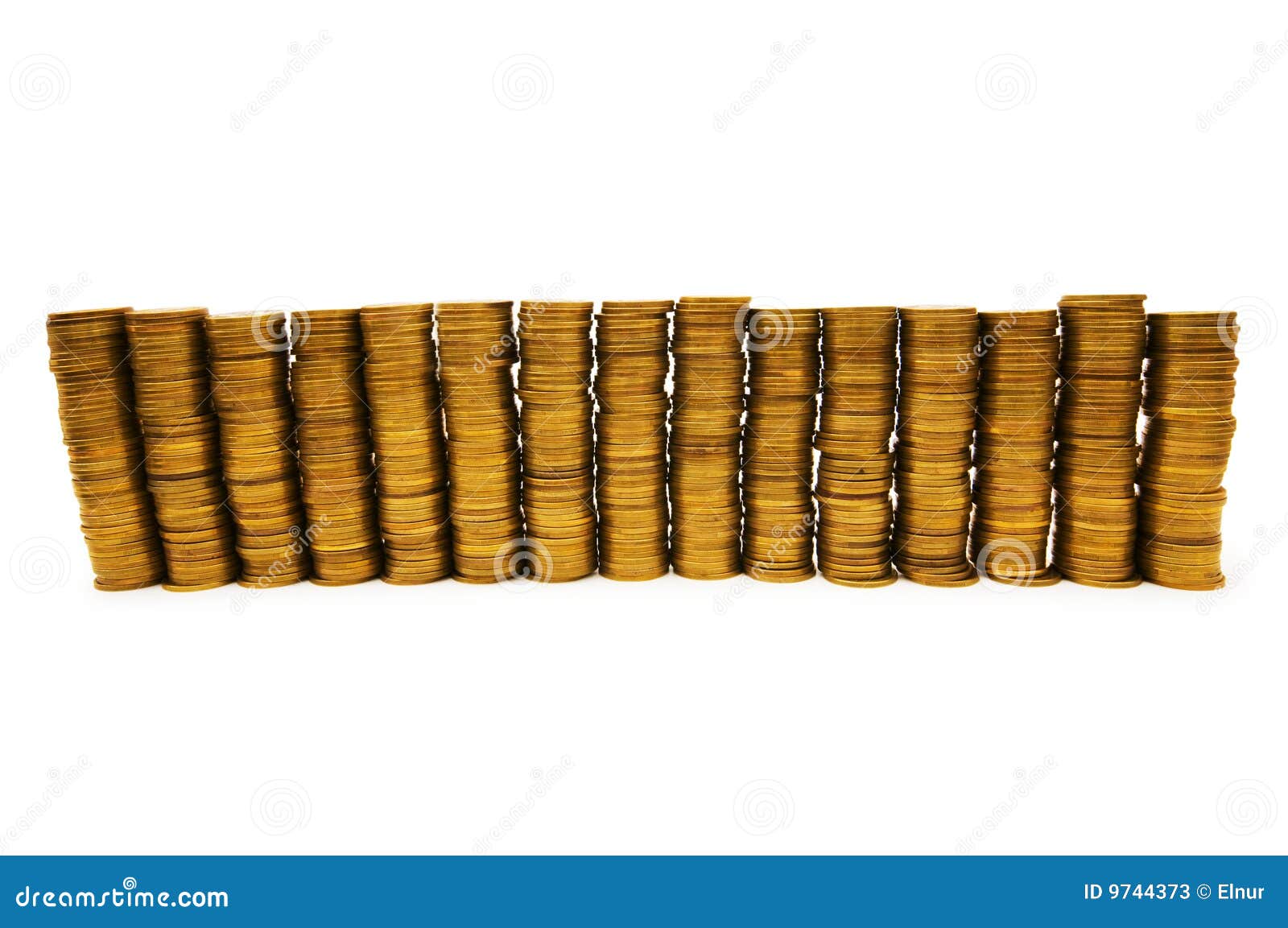 Stack of coins isolated stock image. Image of buying, investment - 9744373