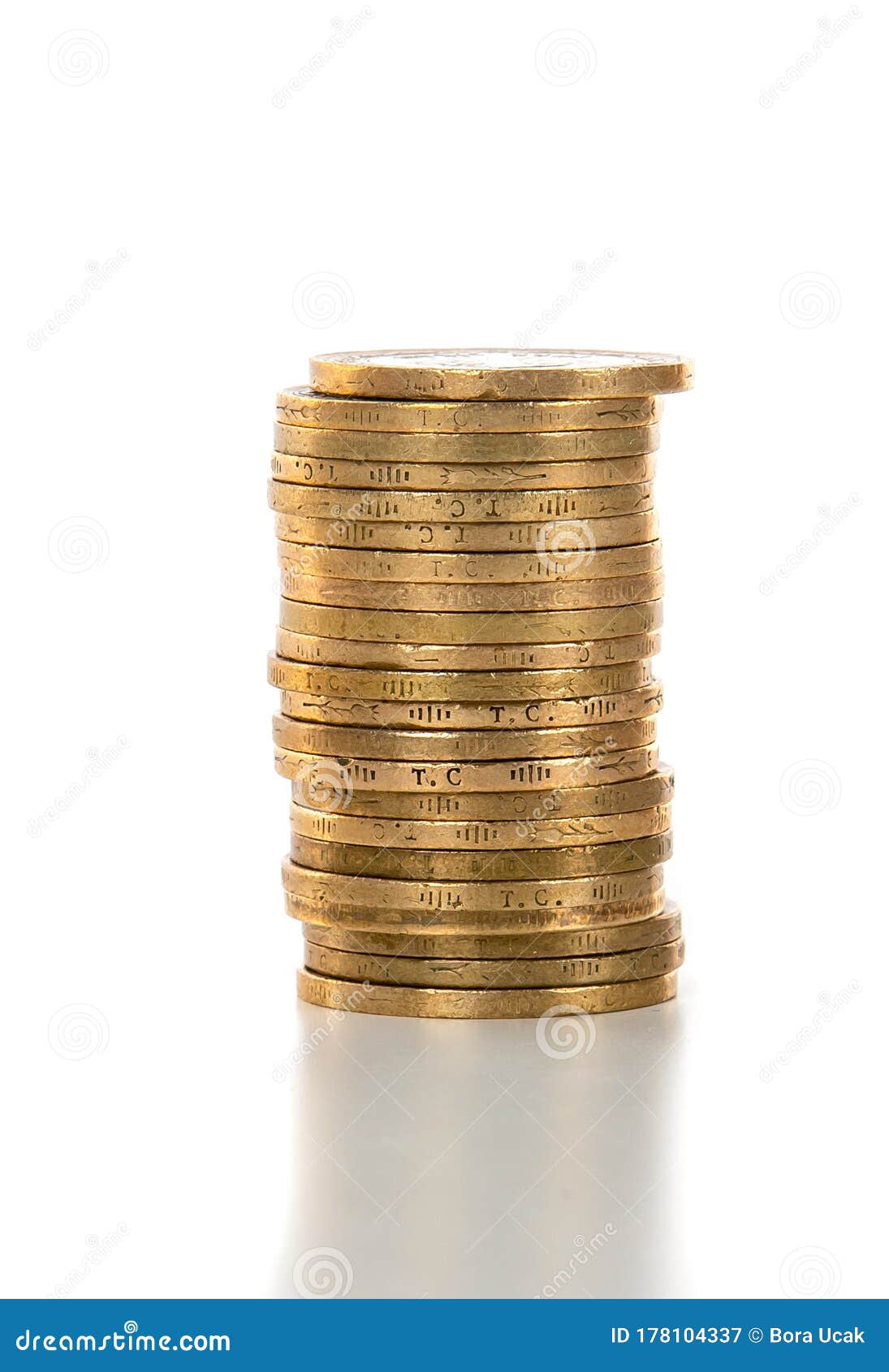 Stack of coins stock image. Image of coin, currency - 178104337