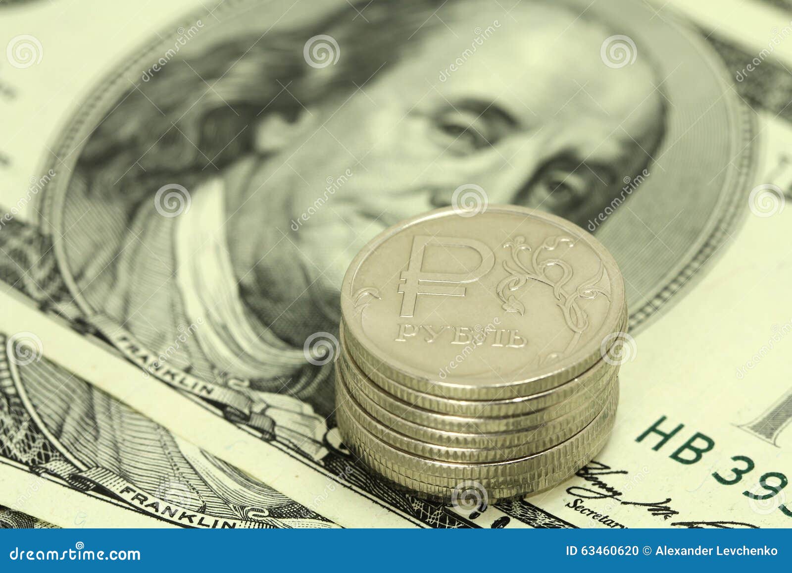 Stack of Coins of One Russian Ruble Stock Photo - Image of ruble ...
