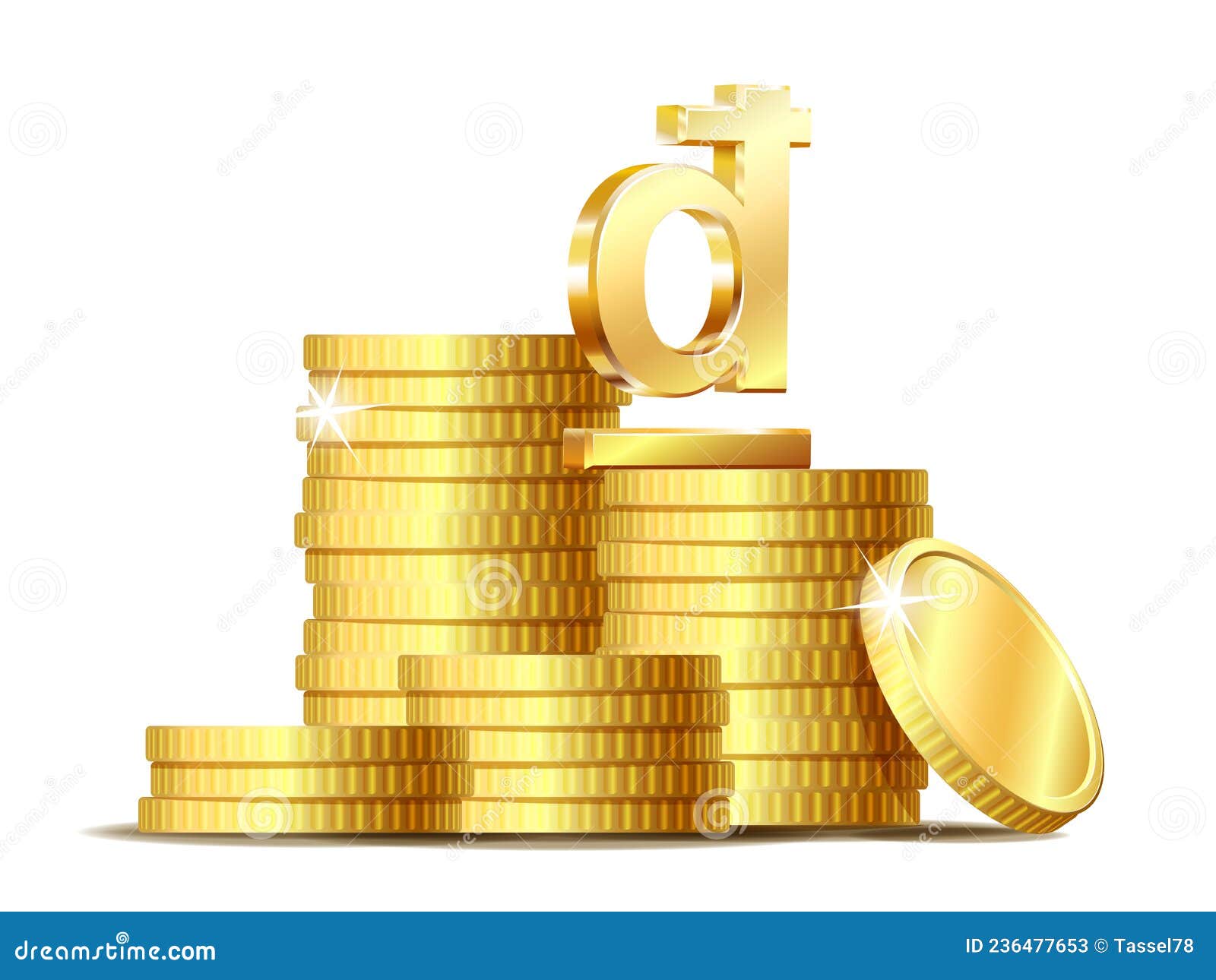 Golden Vietnamese Dong Sign Royalty-Free Stock Photography ...