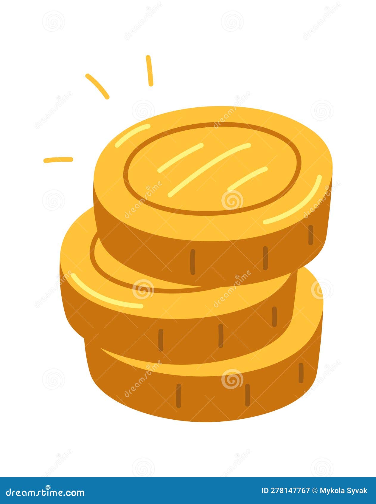 Stack of Coins stock vector. Illustration of banking - 278147767