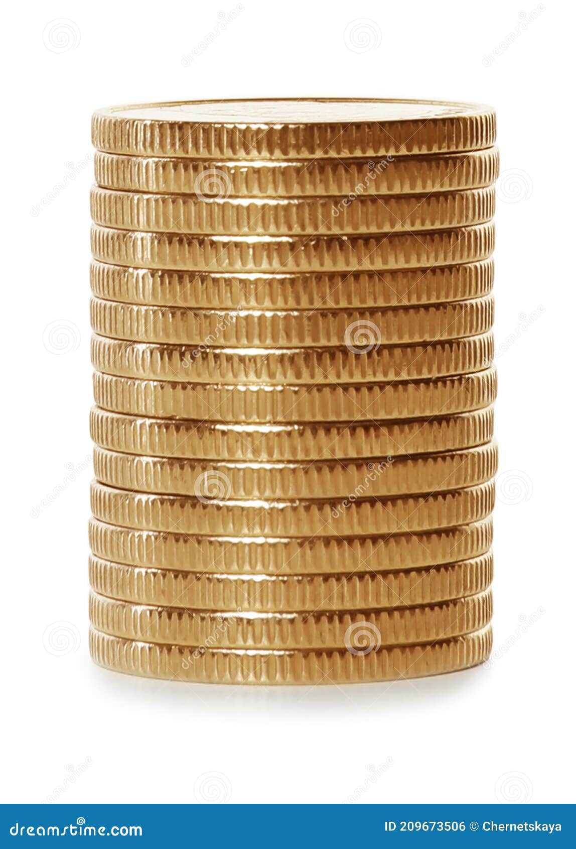 Stack of Coins on White Background. Investment Concept Stock Photo ...