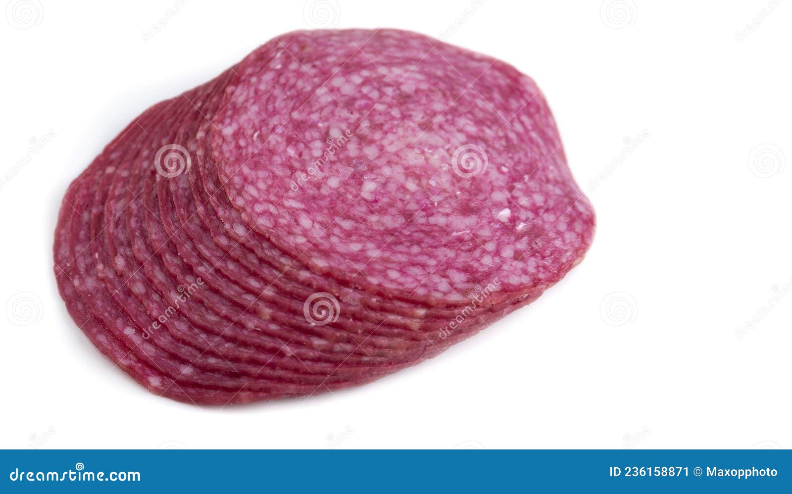 Stack of Cold Cuts on a White Background Stock Image - Image of ...