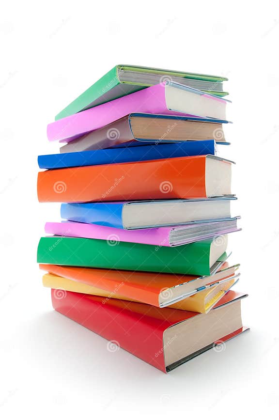 Stack of color books stock image. Image of wisdom, group - 16571449
