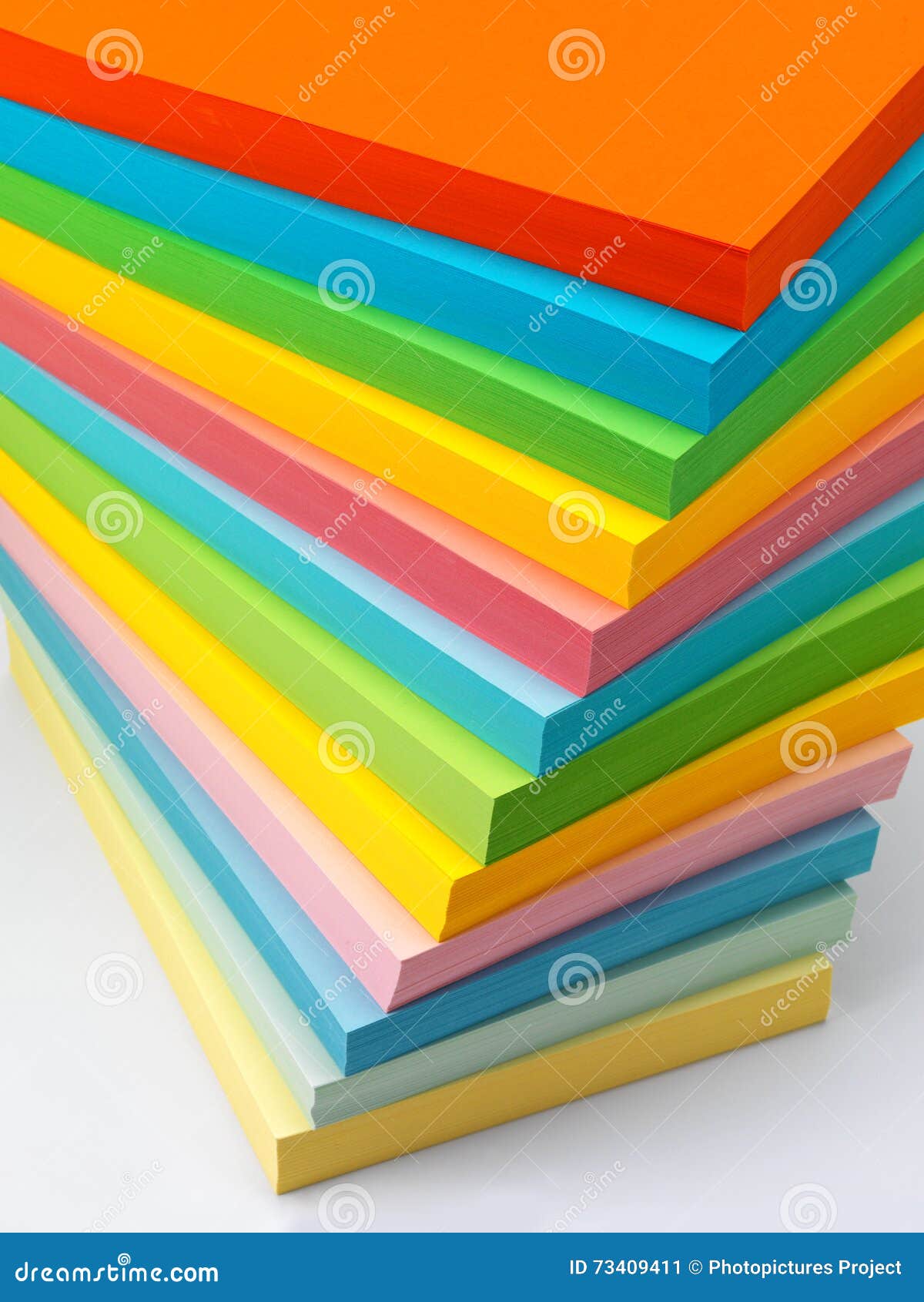 Stack of color paper stock image. Image of creation, group - 73409411