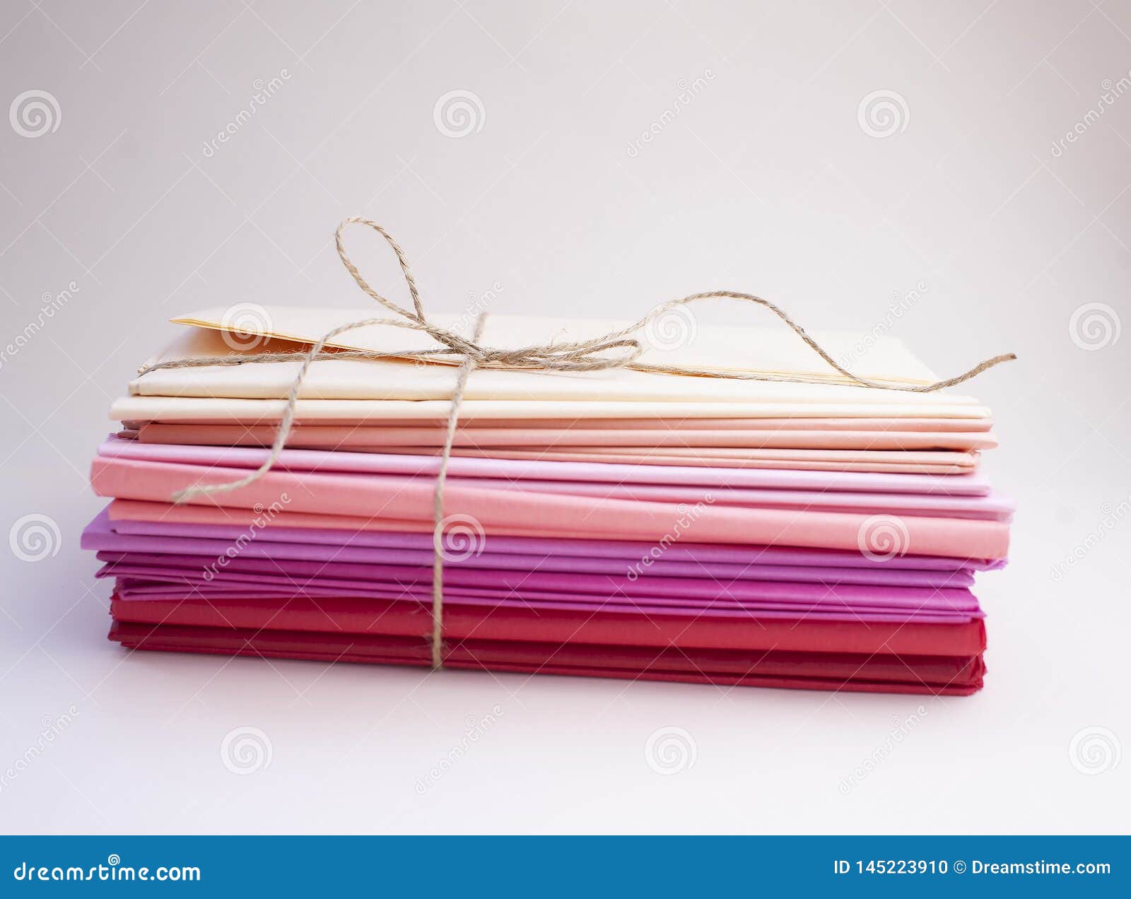 Stack of Color Tissue Paper on White Background Stock Photo - Image of ...