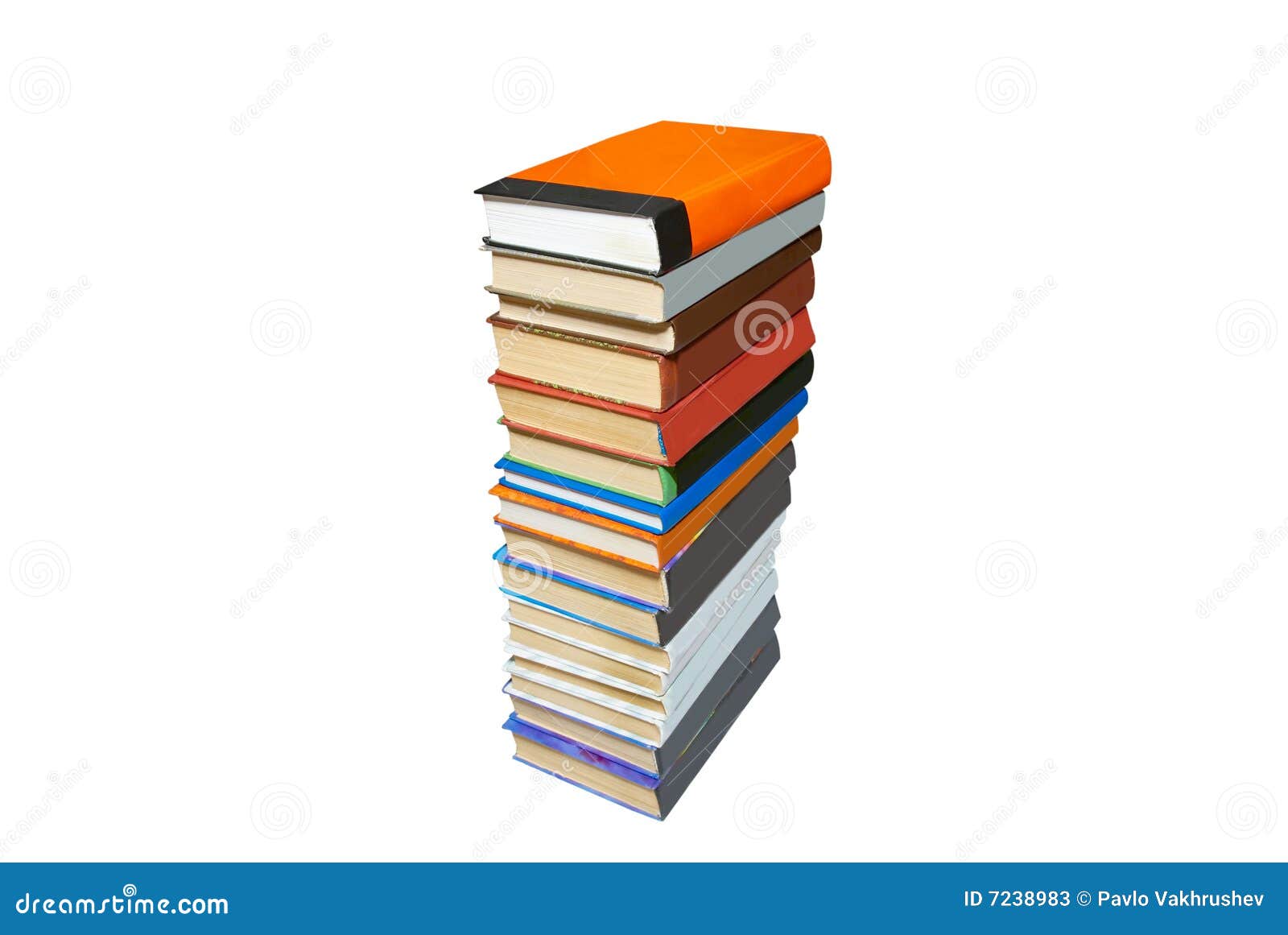 Stack of colored books. stock image. Image of pile, literature - 7238983