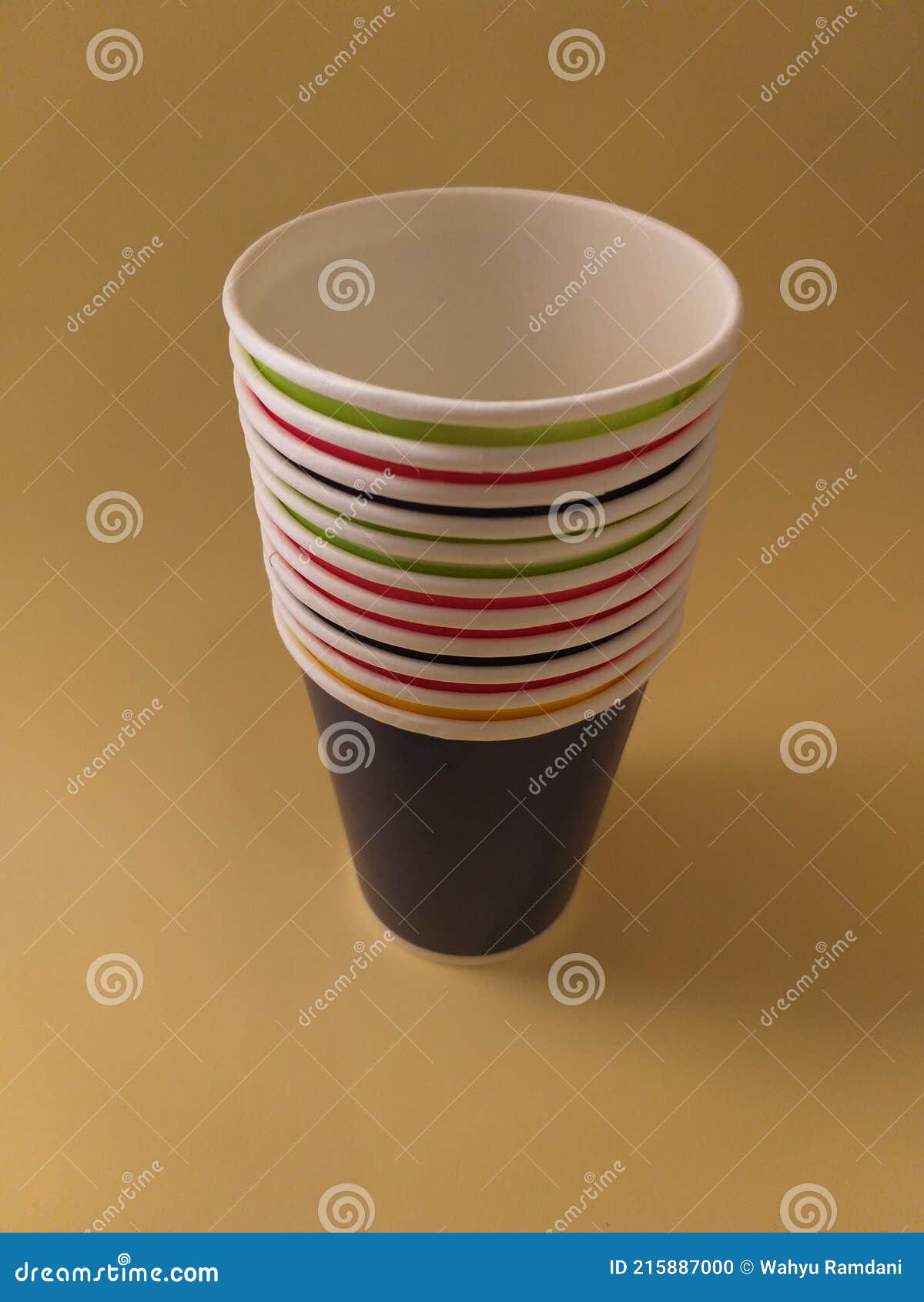 Stack of Colored Glasses Made of Paper Stock Photo - Image of glasses ...