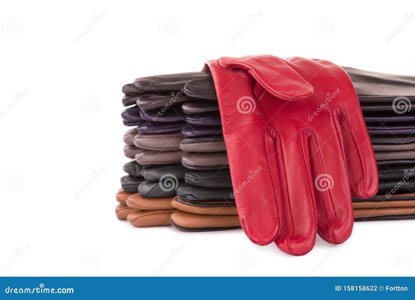 Colored leather gloves stock photo. Image of object - 158158622