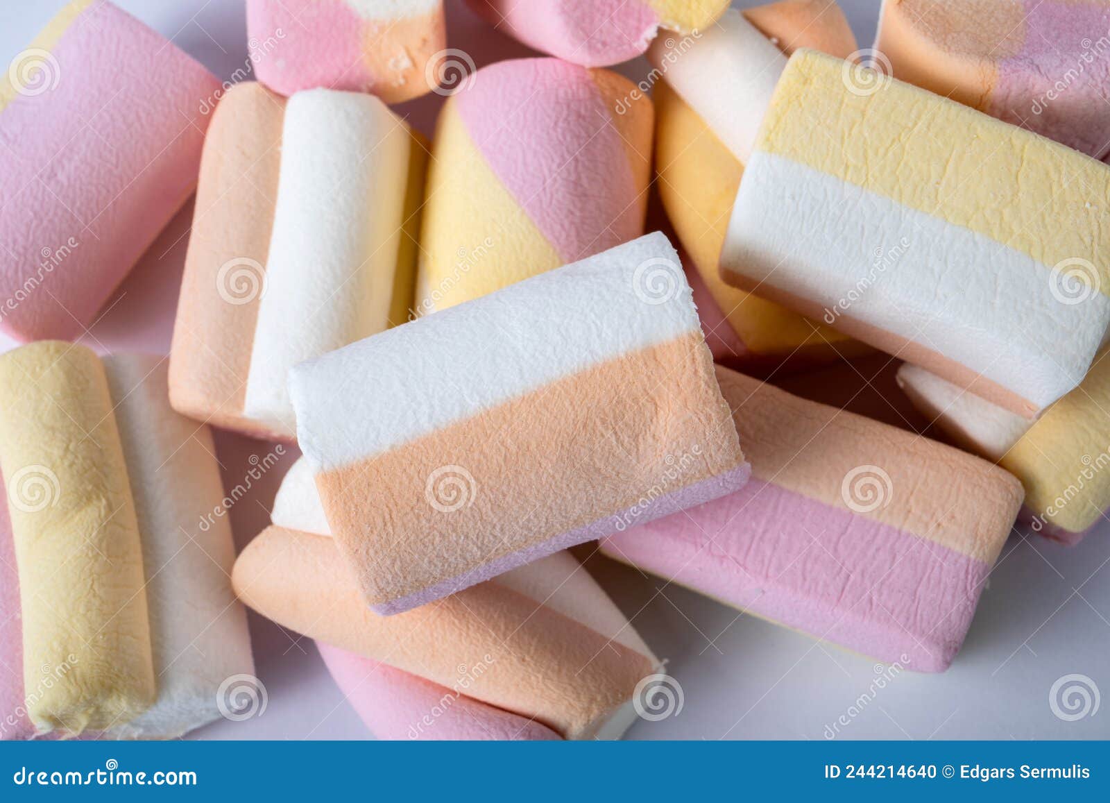 Stack of Colored Marshmallow. Sweets and Delicacies for the Holidays ...