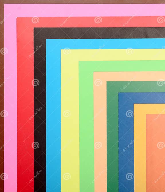Stack of Colored Paper for Creative Work Stock Image - Image of ...