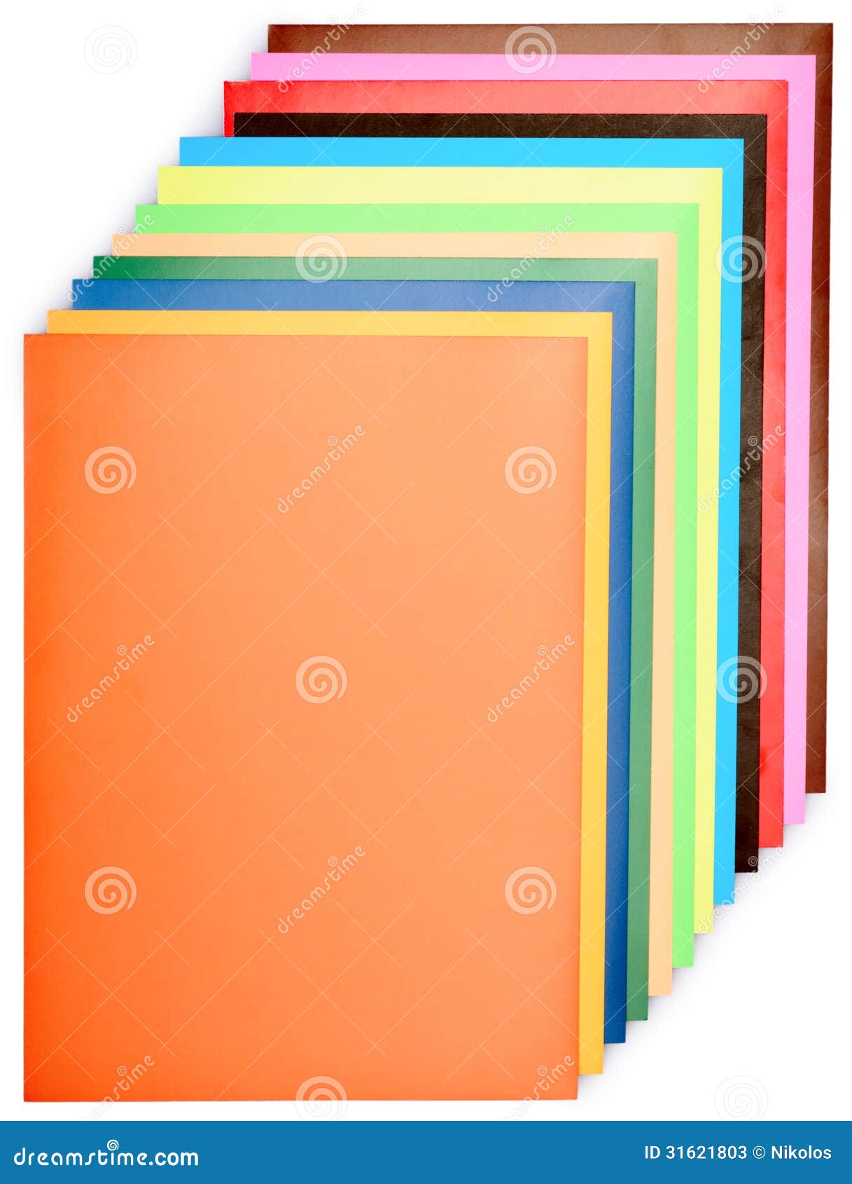 Stack of Colored Paper for Creative Work Stock Image - Image of bale ...
