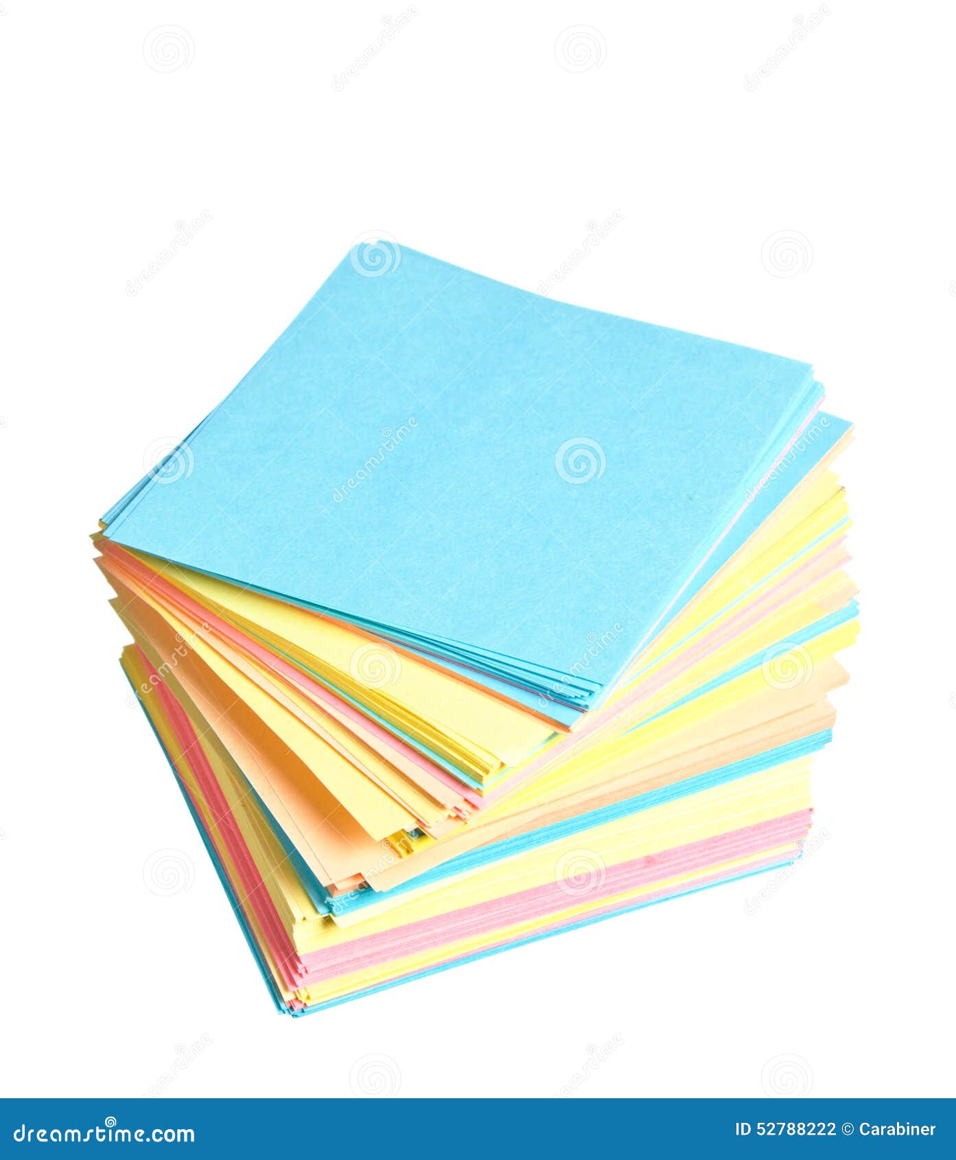 Stack of colored paper stock photo. Image of closeup - 52788222