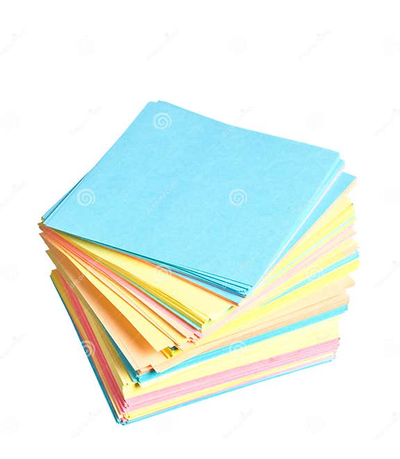 Stack of colored paper stock photo. Image of closeup - 52788222