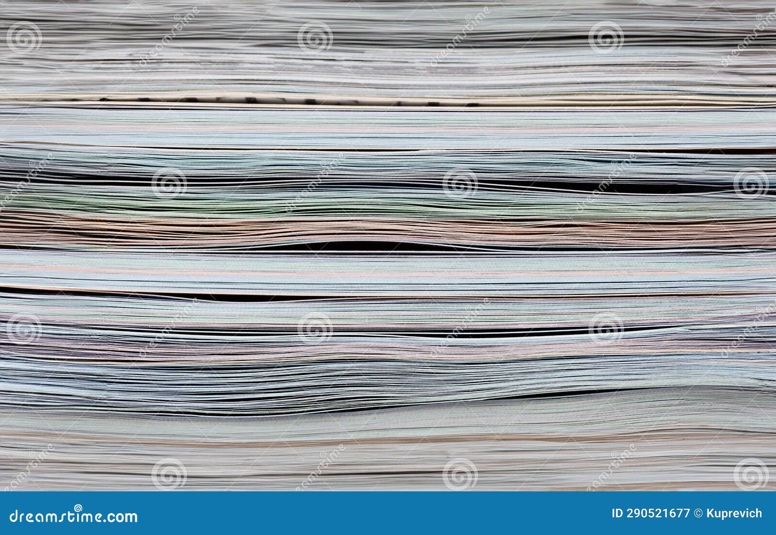 Stack of Colored Papers in Archive Closeup Background Stock Image ...
