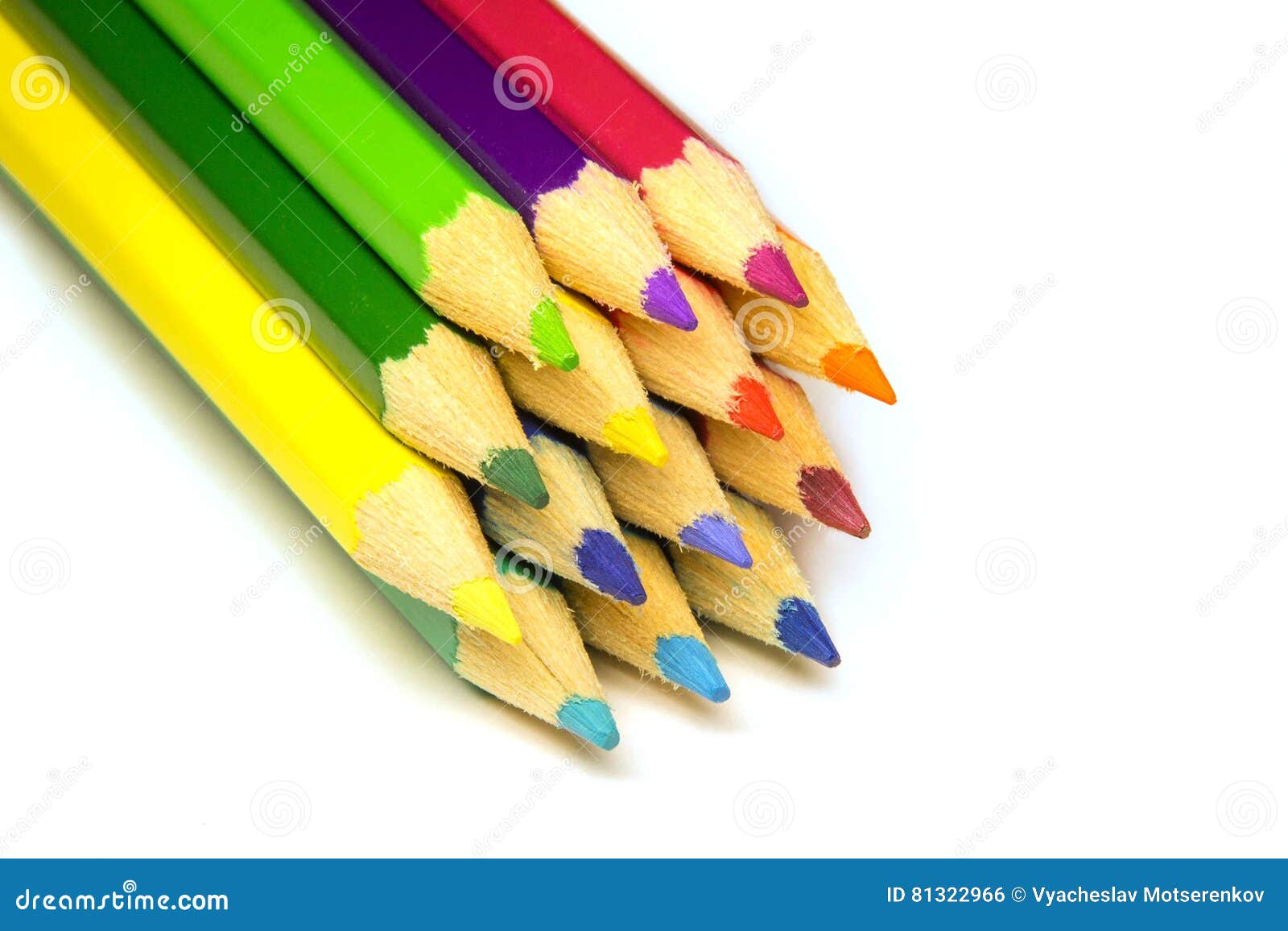 Stack of Colored Pencil stock photo. Image of class, crayon - 81322966