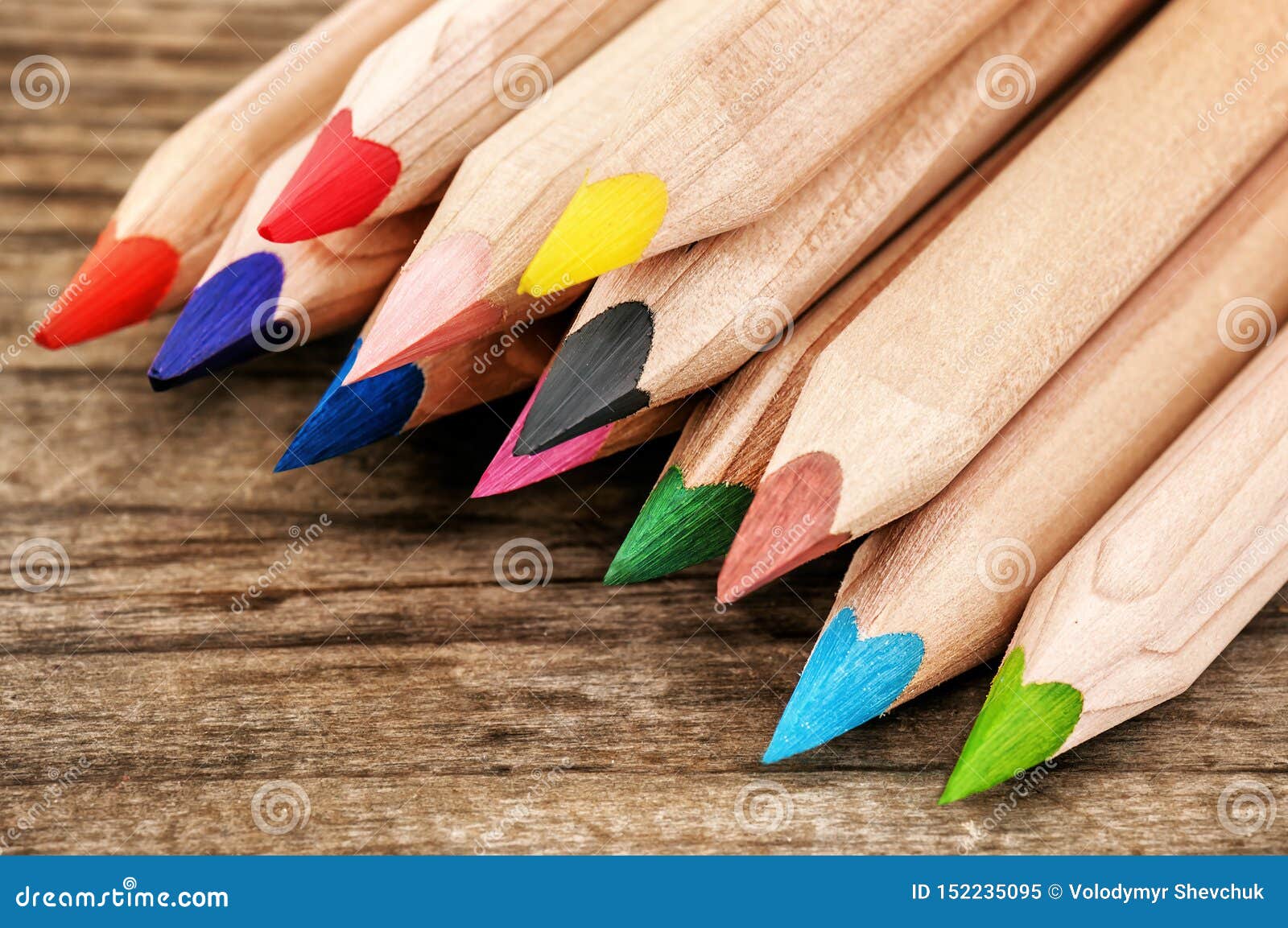 Stack of colored pencils stock image. Image of creativity - 152235095