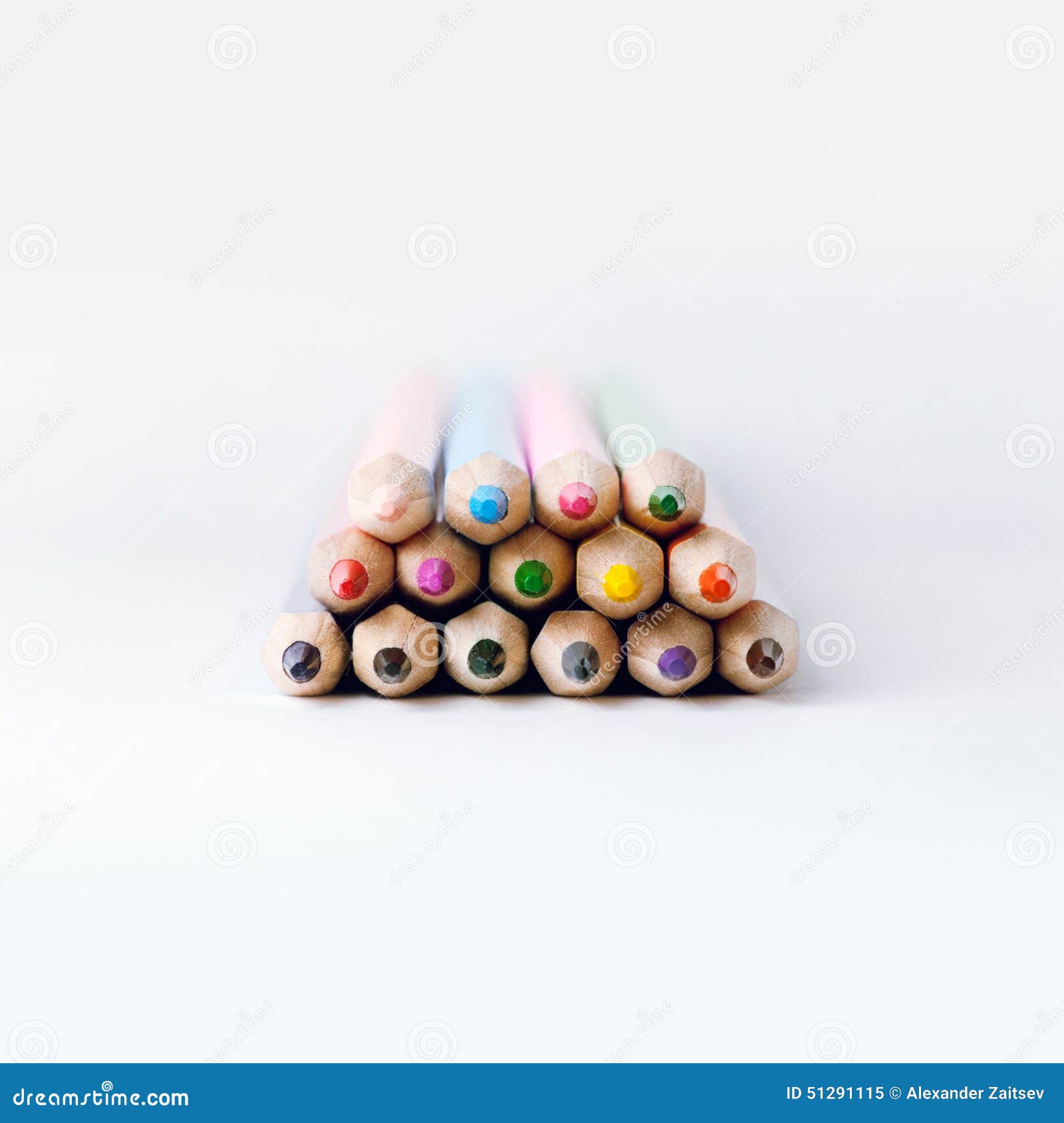 Stack of colored pencils stock image. Image of orange - 51291115
