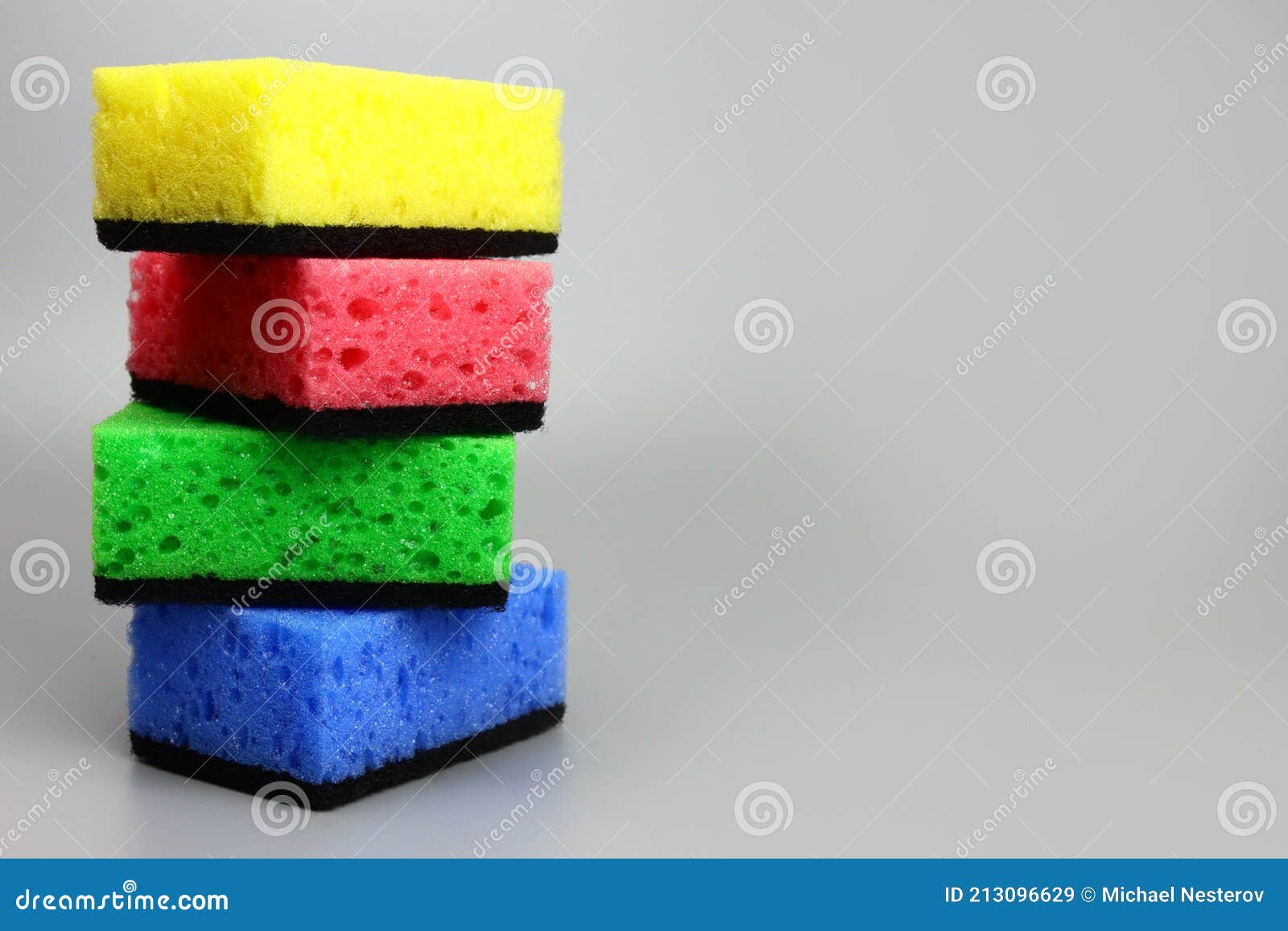 Stack of Colored Sponges for Washing Dishes or Cleaning the House Stock ...