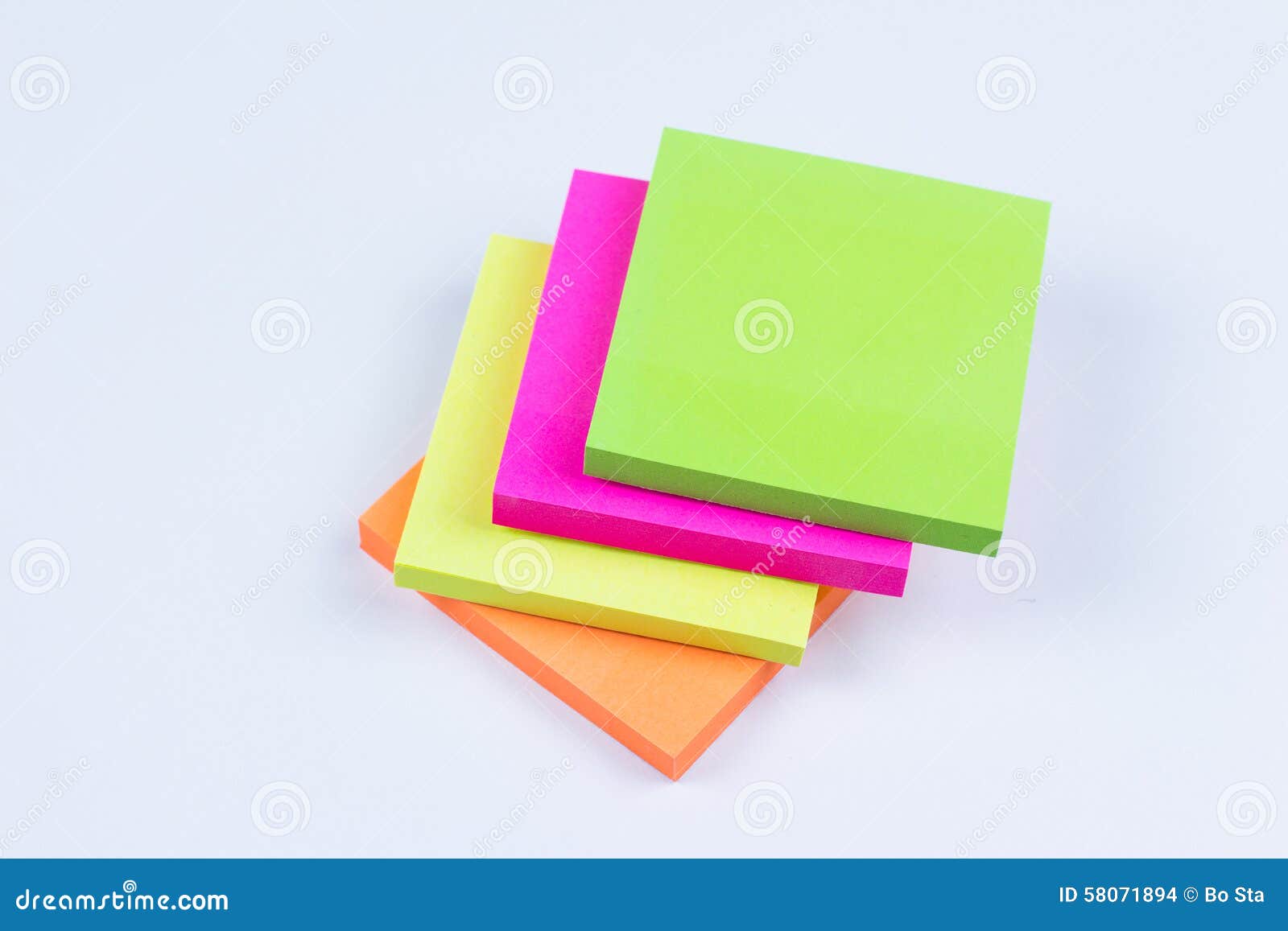 Stack of Colored Sticky Notes Stock Photo - Image of post, office: 58071894