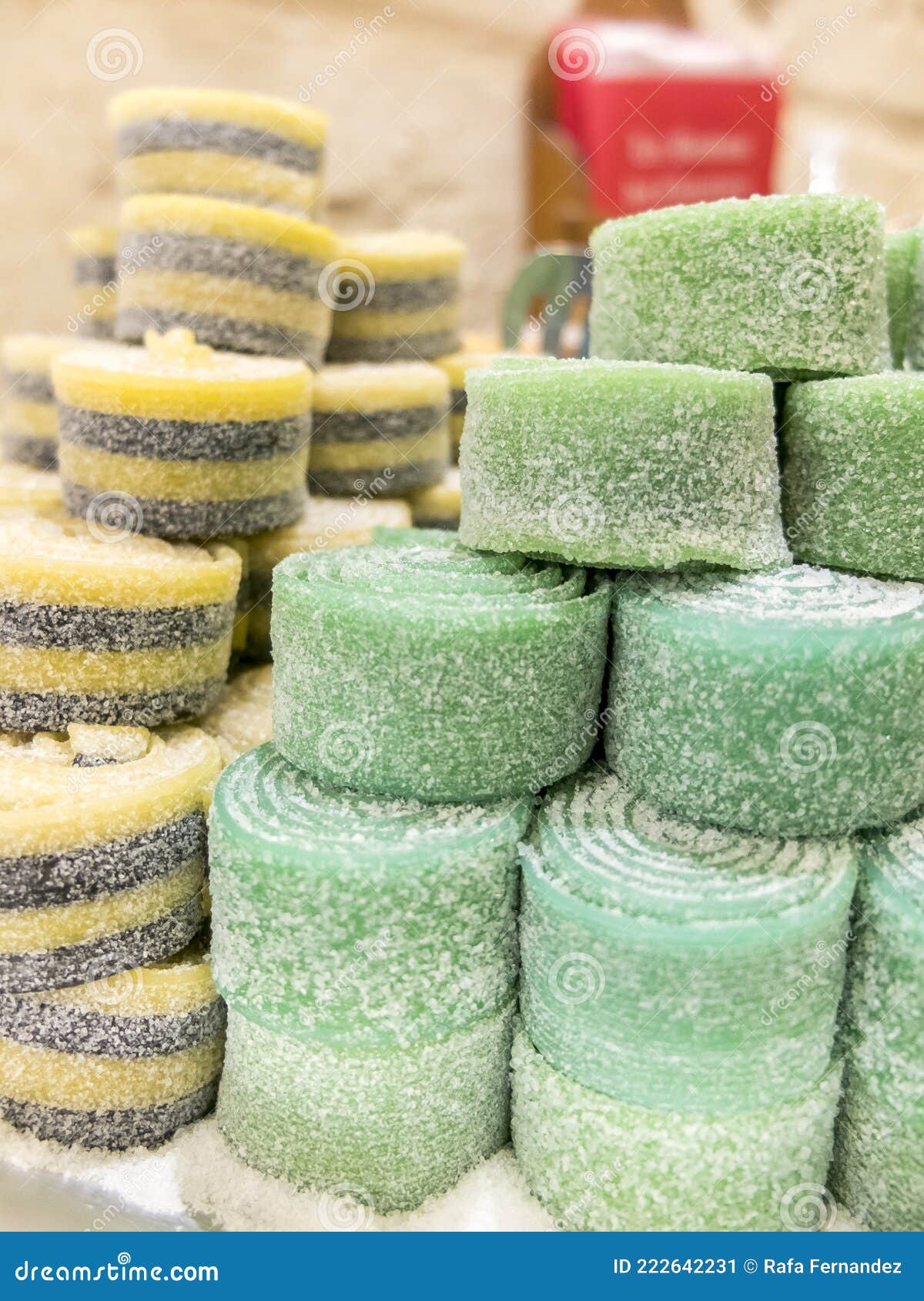 A Stack of Colored Sugar Jelly Beans Stock Image - Image of blue ...