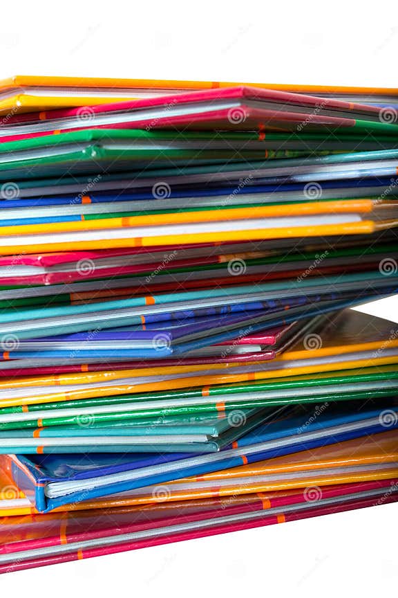 A Stack of Colored Thin Books Stock Image - Image of literature ...
