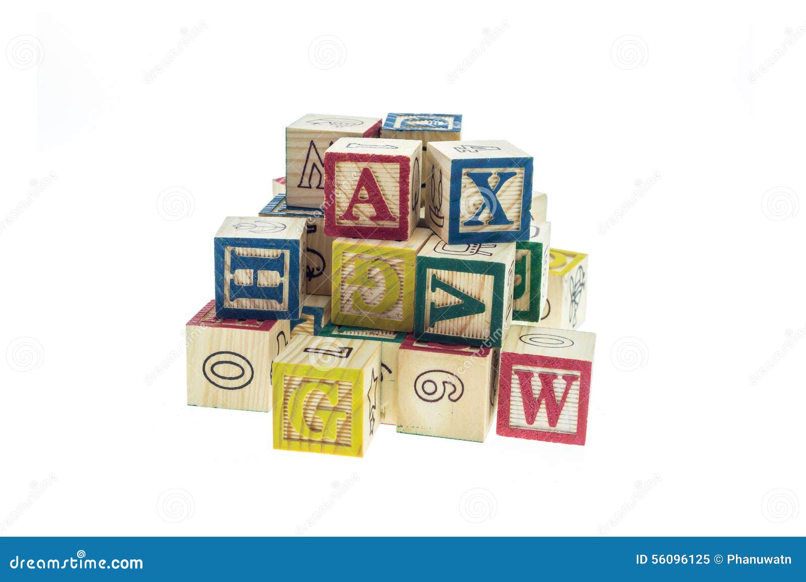 Stack Of Alphabet Puzzle Cubes Stock Photo | CartoonDealer.com #5875284