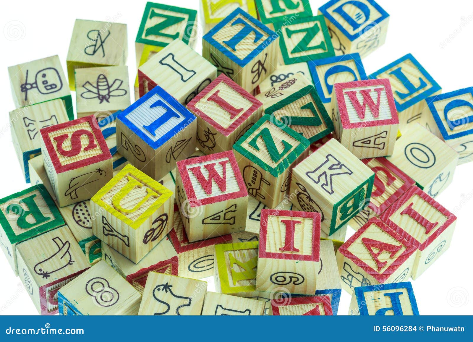 Stack Of Alphabet Puzzle Cubes Stock Photo | CartoonDealer.com #5875284