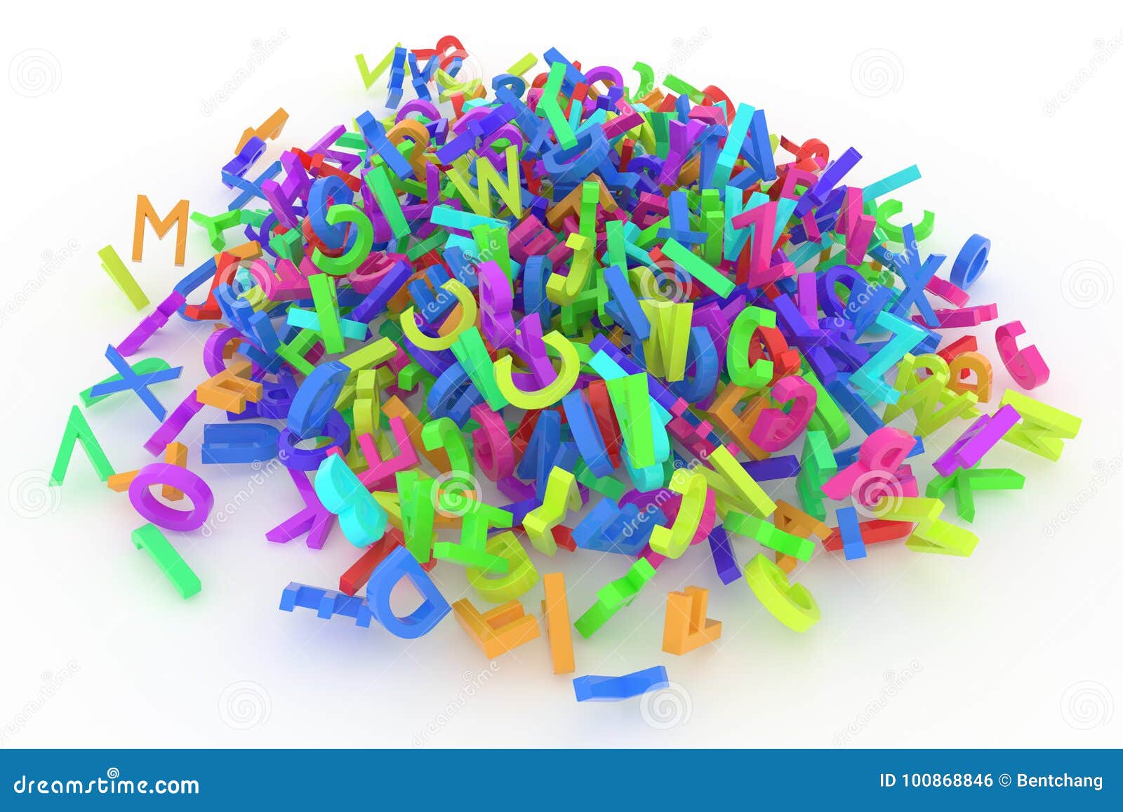 Stack of Colorful Alphabets Letters Stock Illustration - Illustration ...