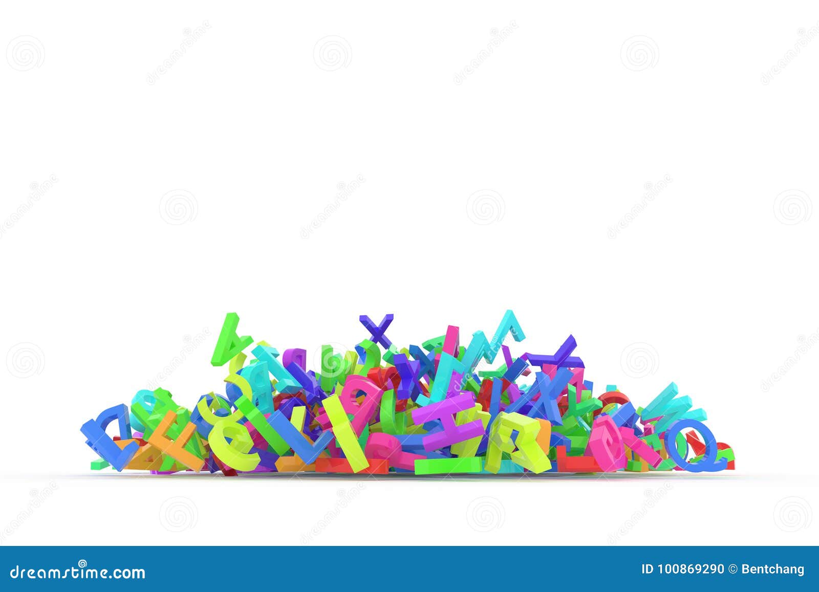 Stack of Colorful Alphabets Letters Stock Illustration - Illustration ...