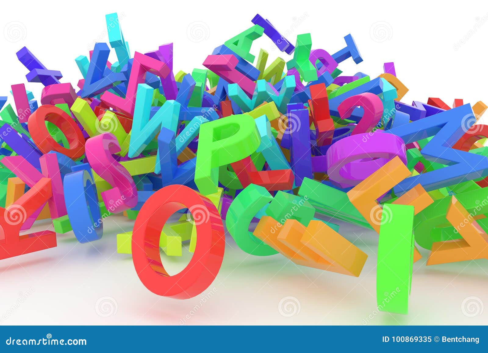 Stack of Colorful Alphabets Letters Stock Illustration - Illustration ...