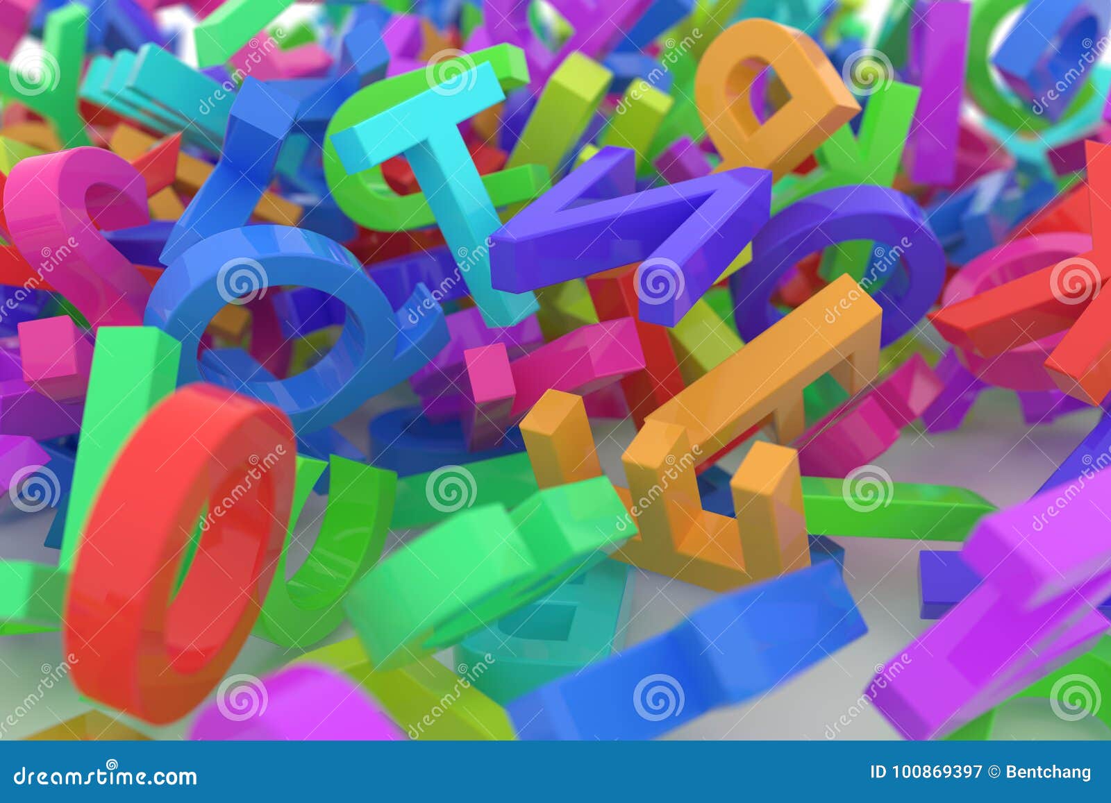 Stack of Colorful Alphabets Letters Stock Illustration - Illustration ...