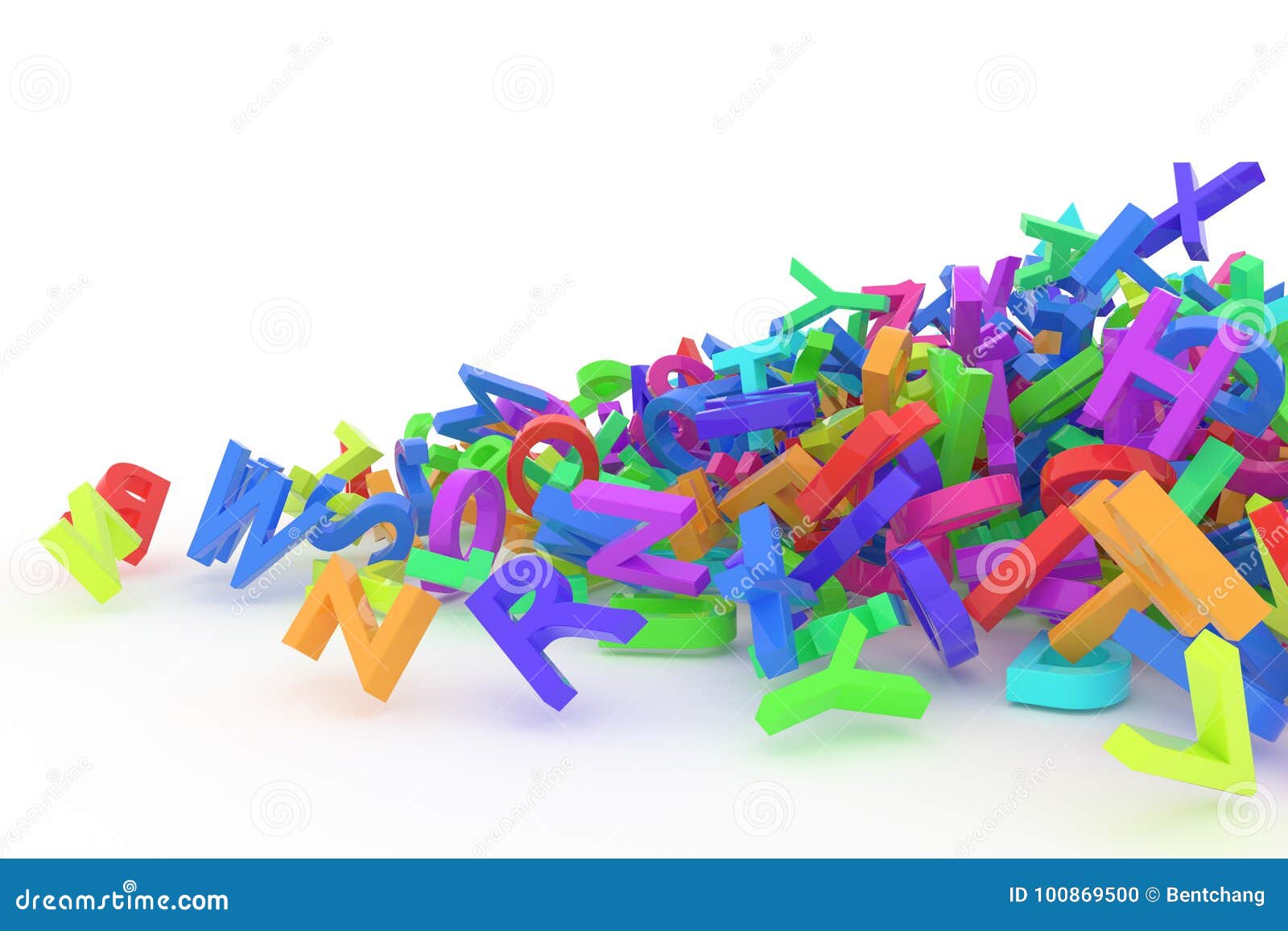 Stack of Colorful Alphabets Letters Stock Illustration - Illustration ...