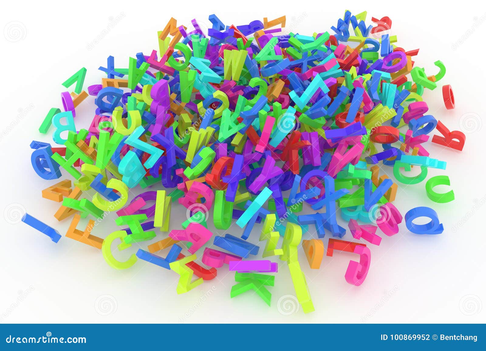 Stack of Colorful Alphabets Letters Stock Illustration - Illustration ...