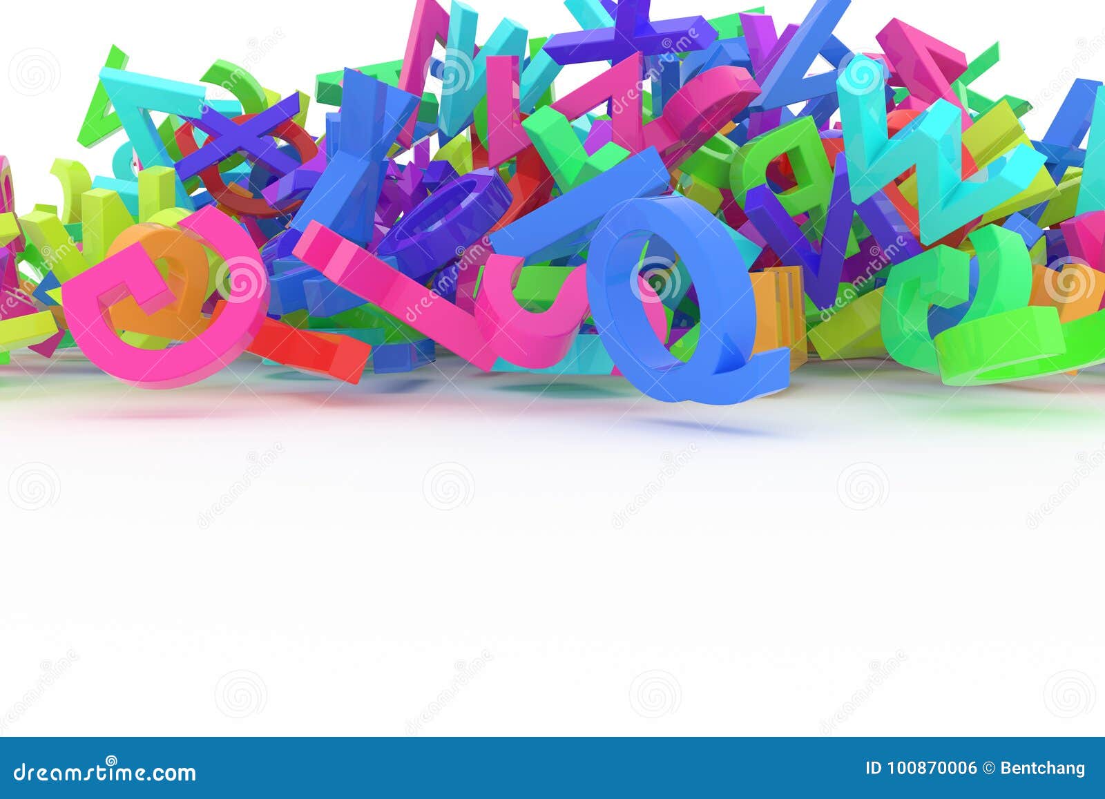 Stack of Colorful Alphabets Letters Stock Illustration - Illustration ...
