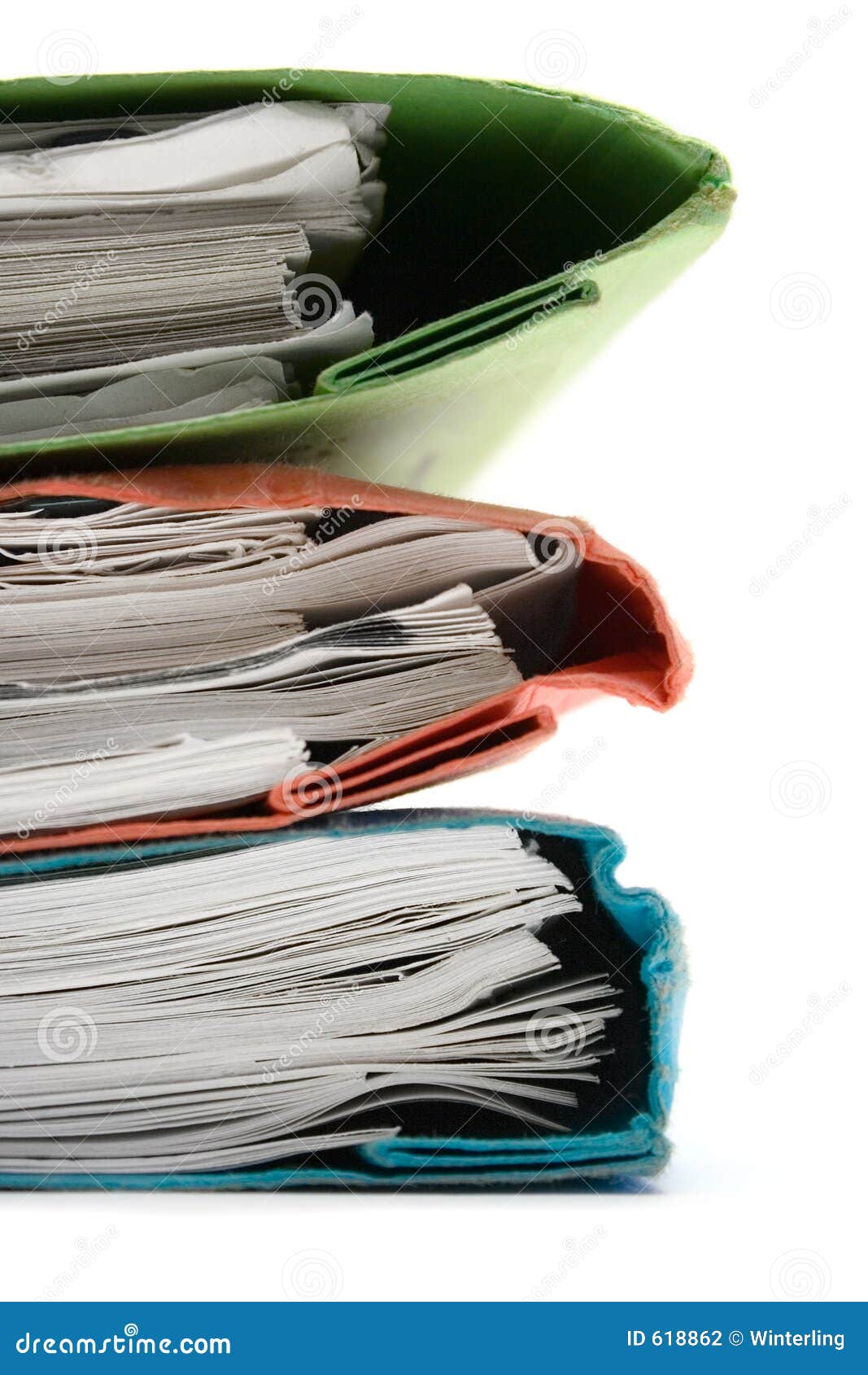 Stack of Colorful Binders (Close) Stock Photo - Image of close, file ...
