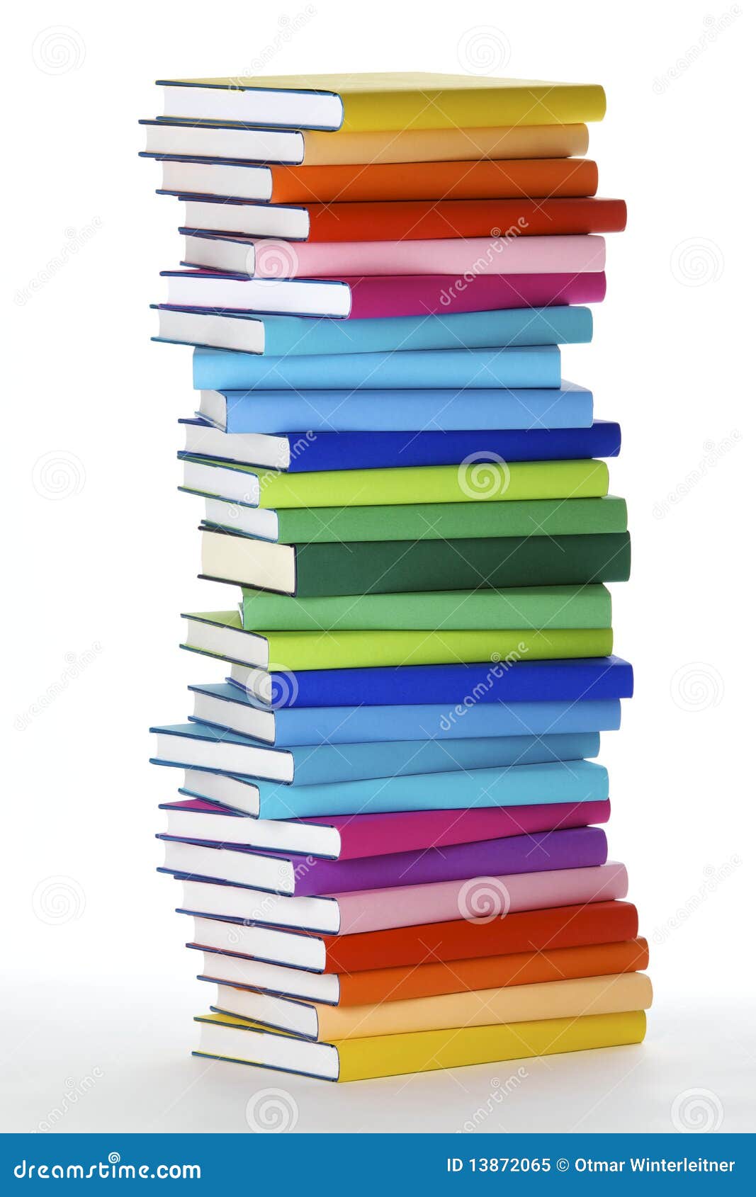 Stack of colorful books stock image. Image of collection - 13872065