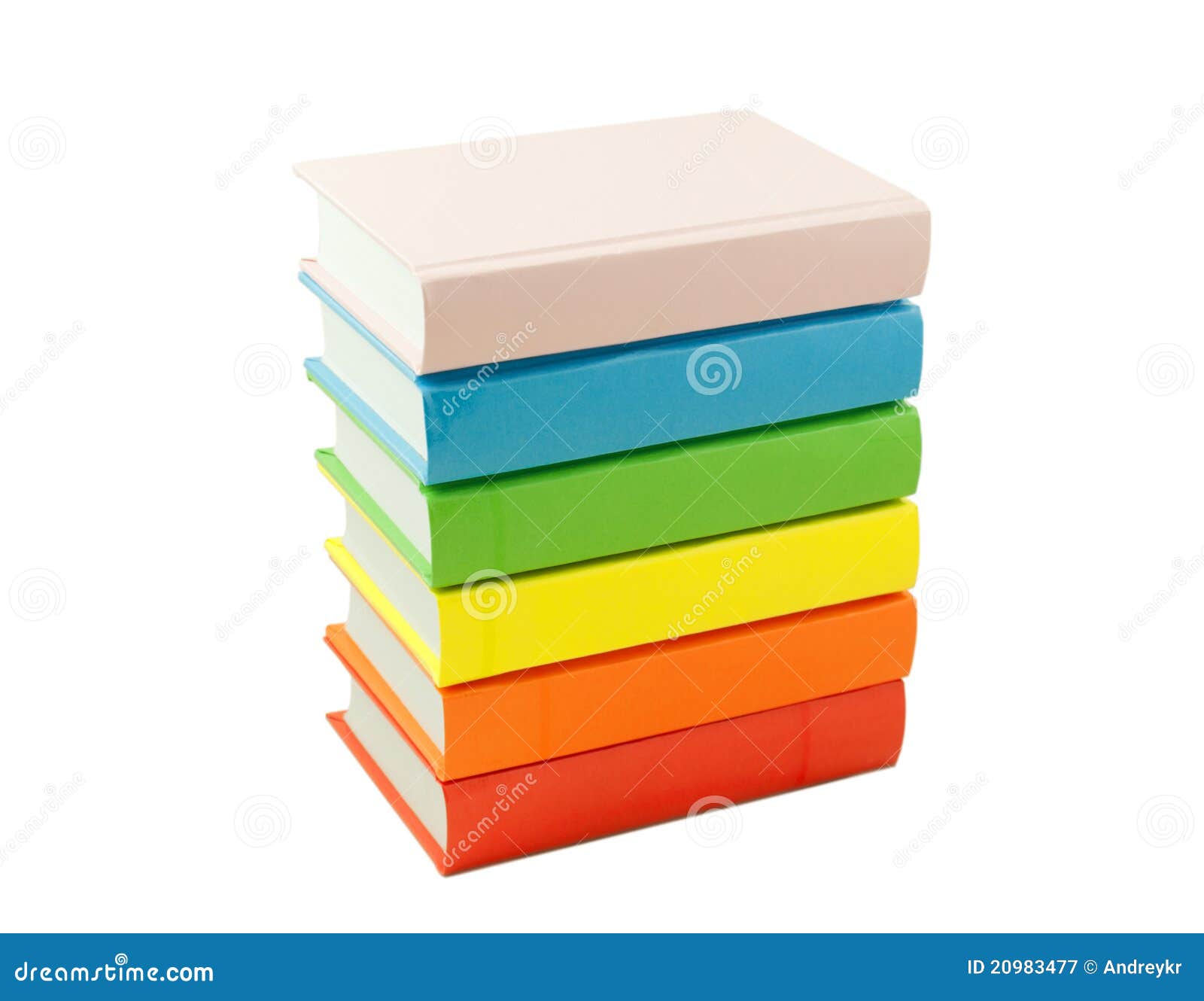 Stack of the Colorful Books Stock Image - Image of colored, paper: 20983477