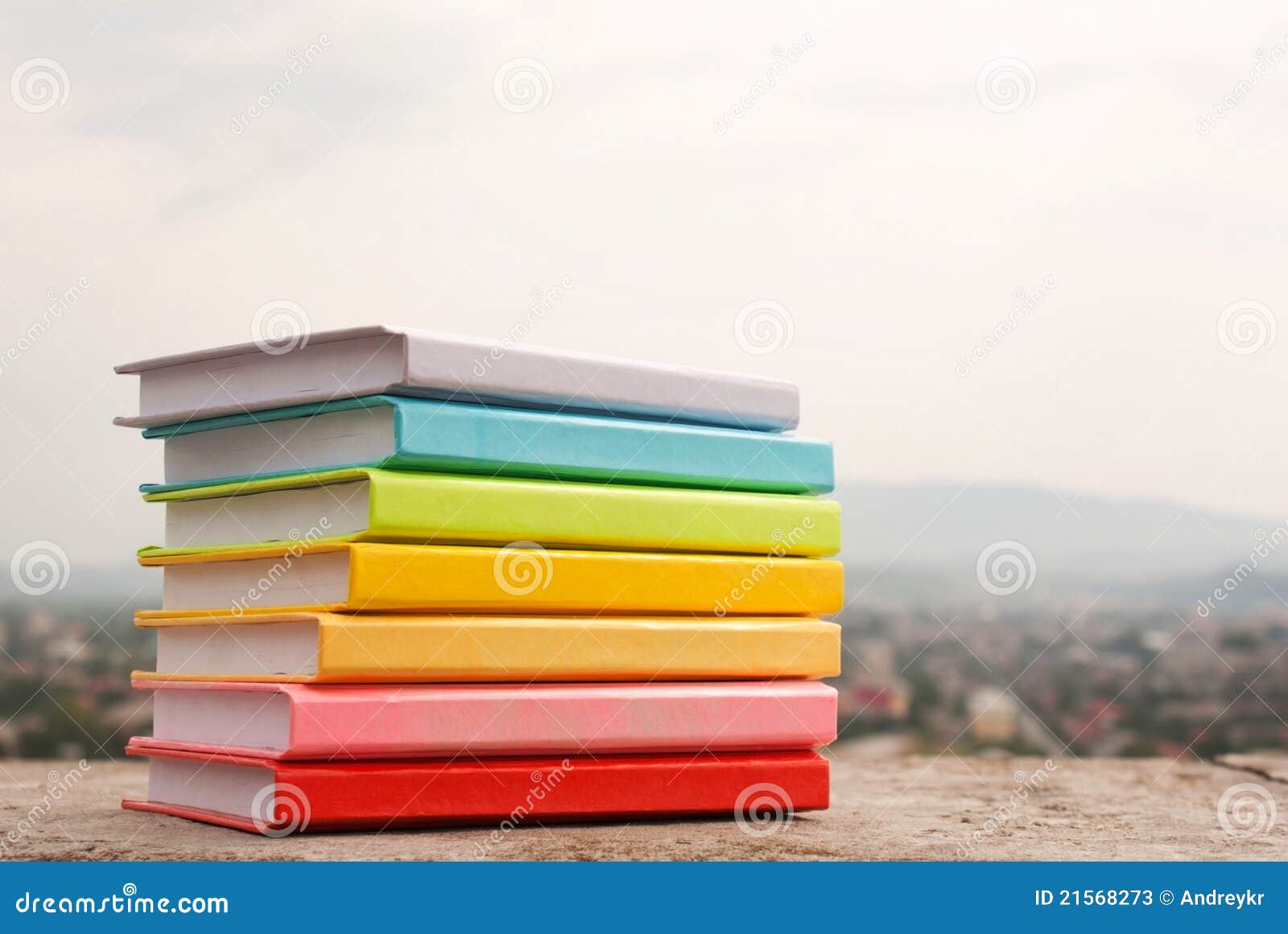 Stack of colorful books stock image. Image of white, literature - 21568273