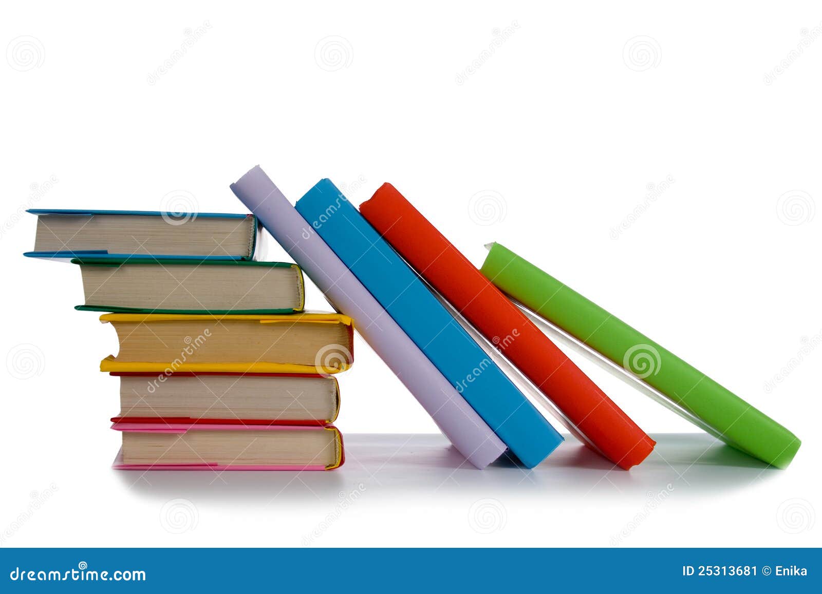 Stack of colorful books stock image. Image of library - 25313681