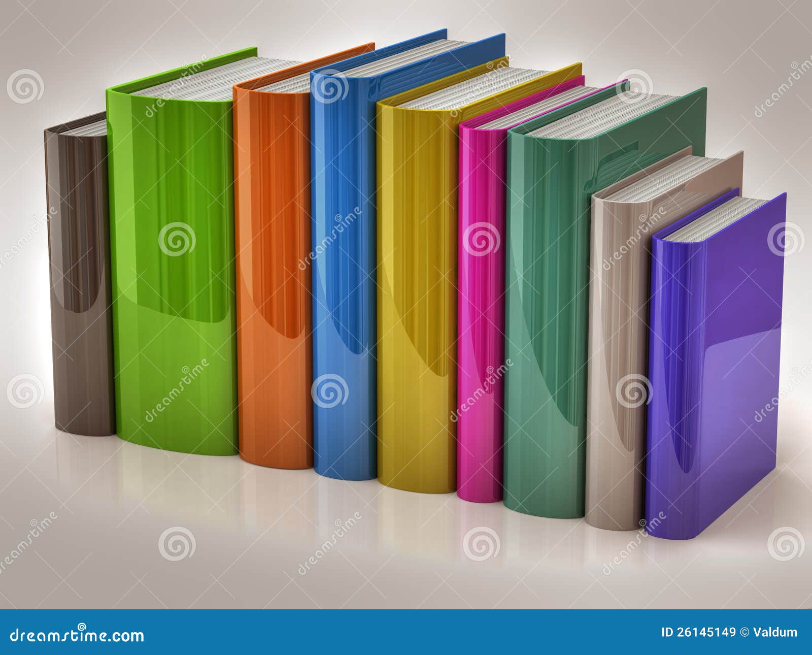 Stack of colorful books stock illustration. Illustration of information ...