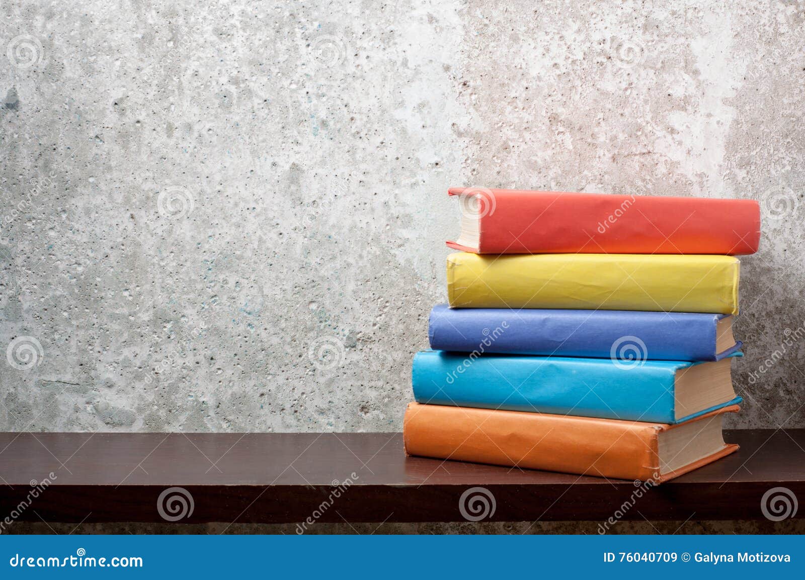 Stack of Colorful Books. Education Background. Back To School. Copy ...